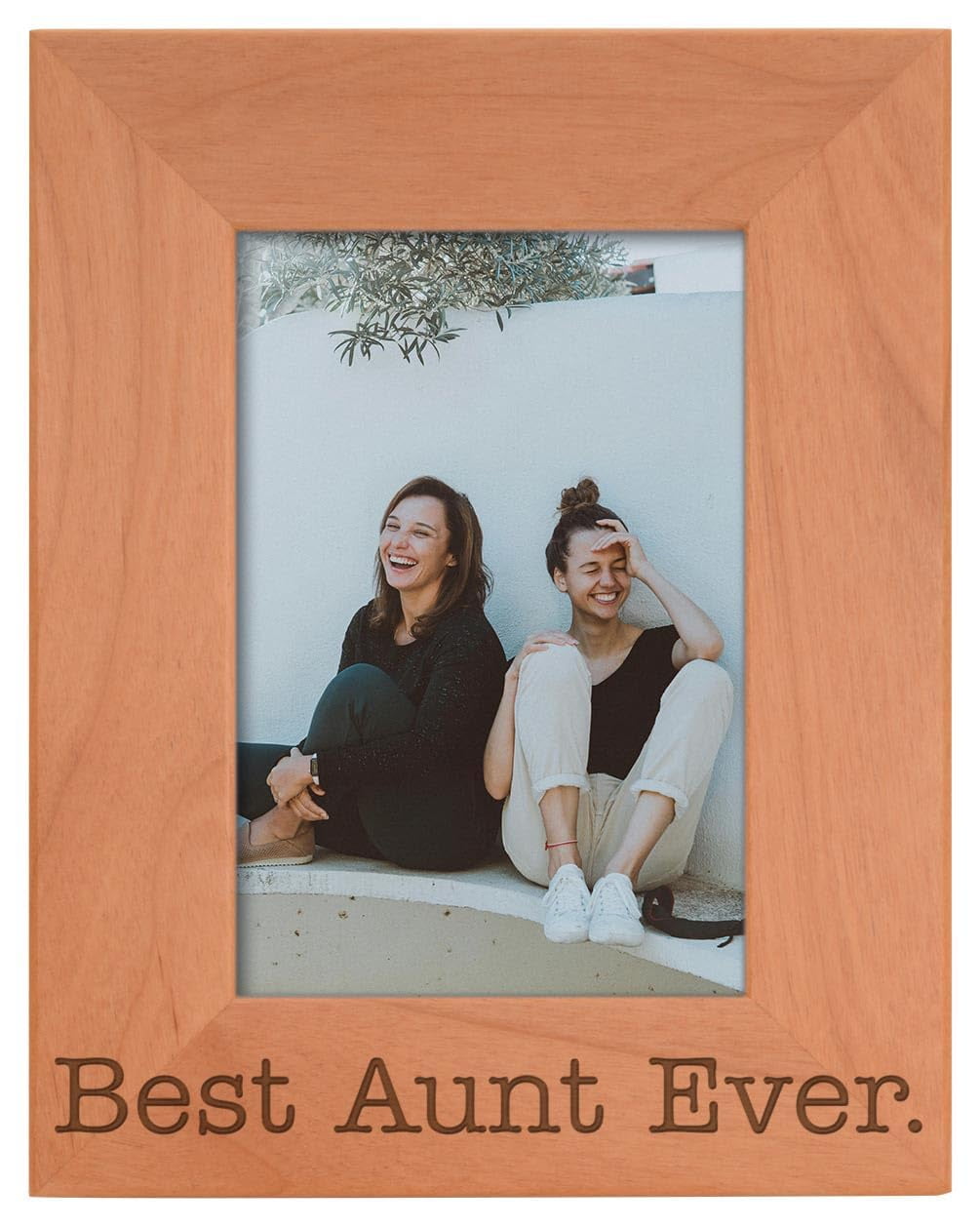ThisWear Gift for Aunt Best Aunt Ever Mothers Day Natural Wood Engraved ...