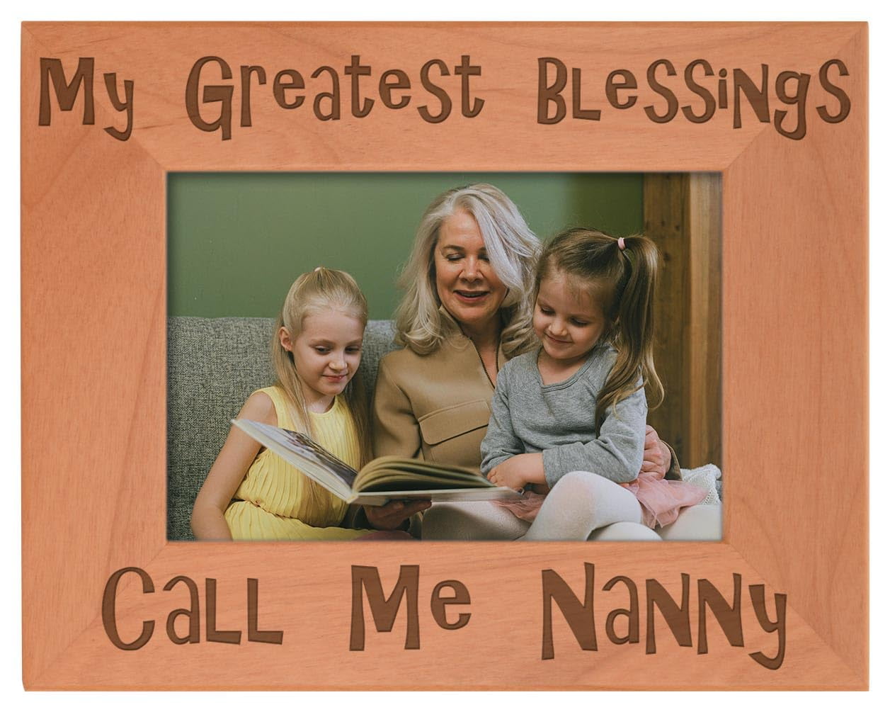 ThisWear Gift for Grandma Blessings Call Me Nanny Wood Laser Engraved ...