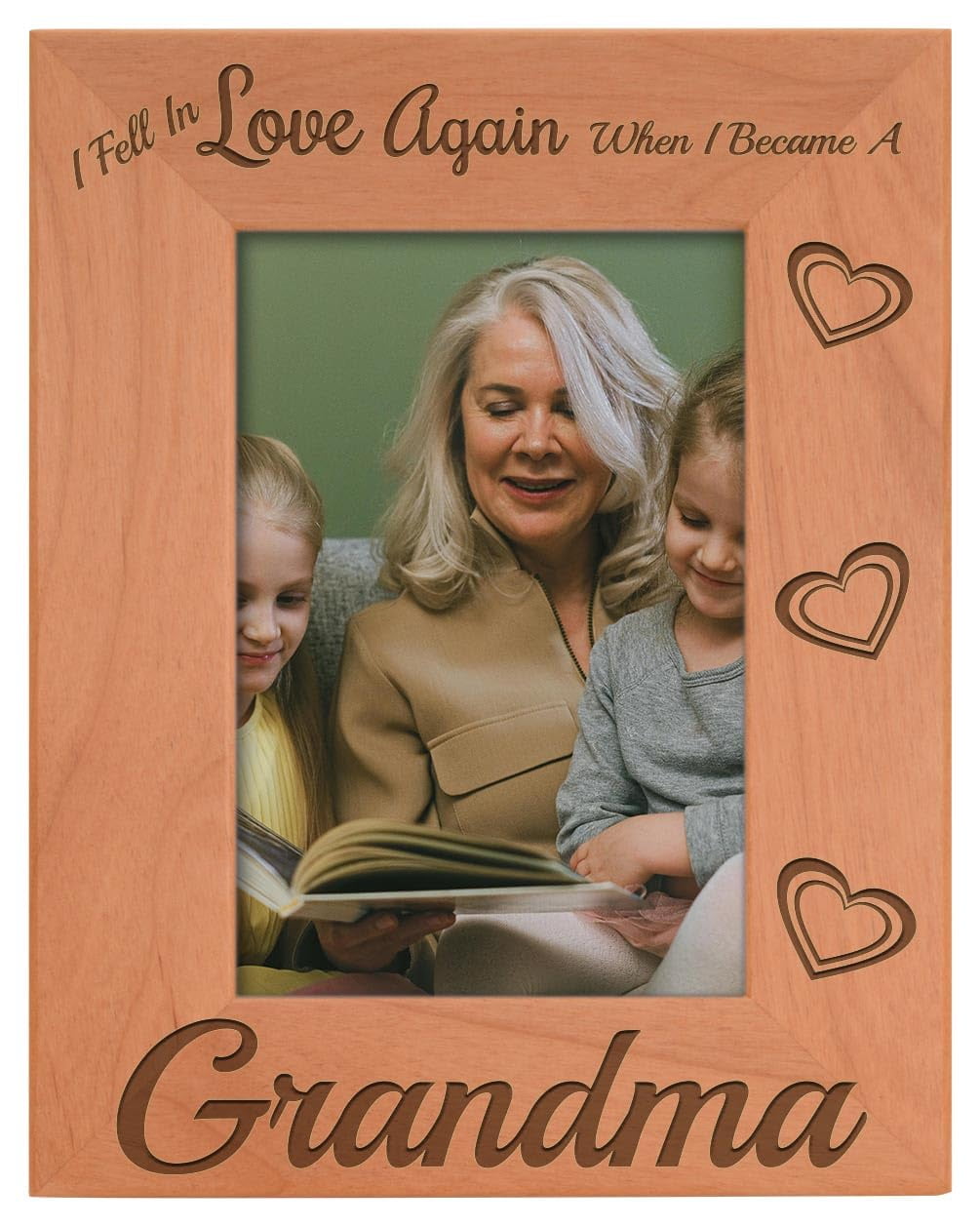 ThisWear Gift for Grandma Fell In Love Became Grandma Natural Wood ...
