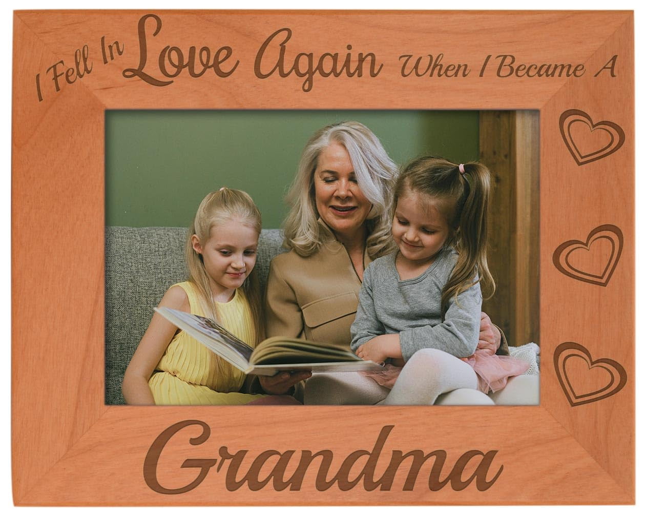 ThisWear Gift for Grandma Fell In Love Became Grandma Natural Wood ...