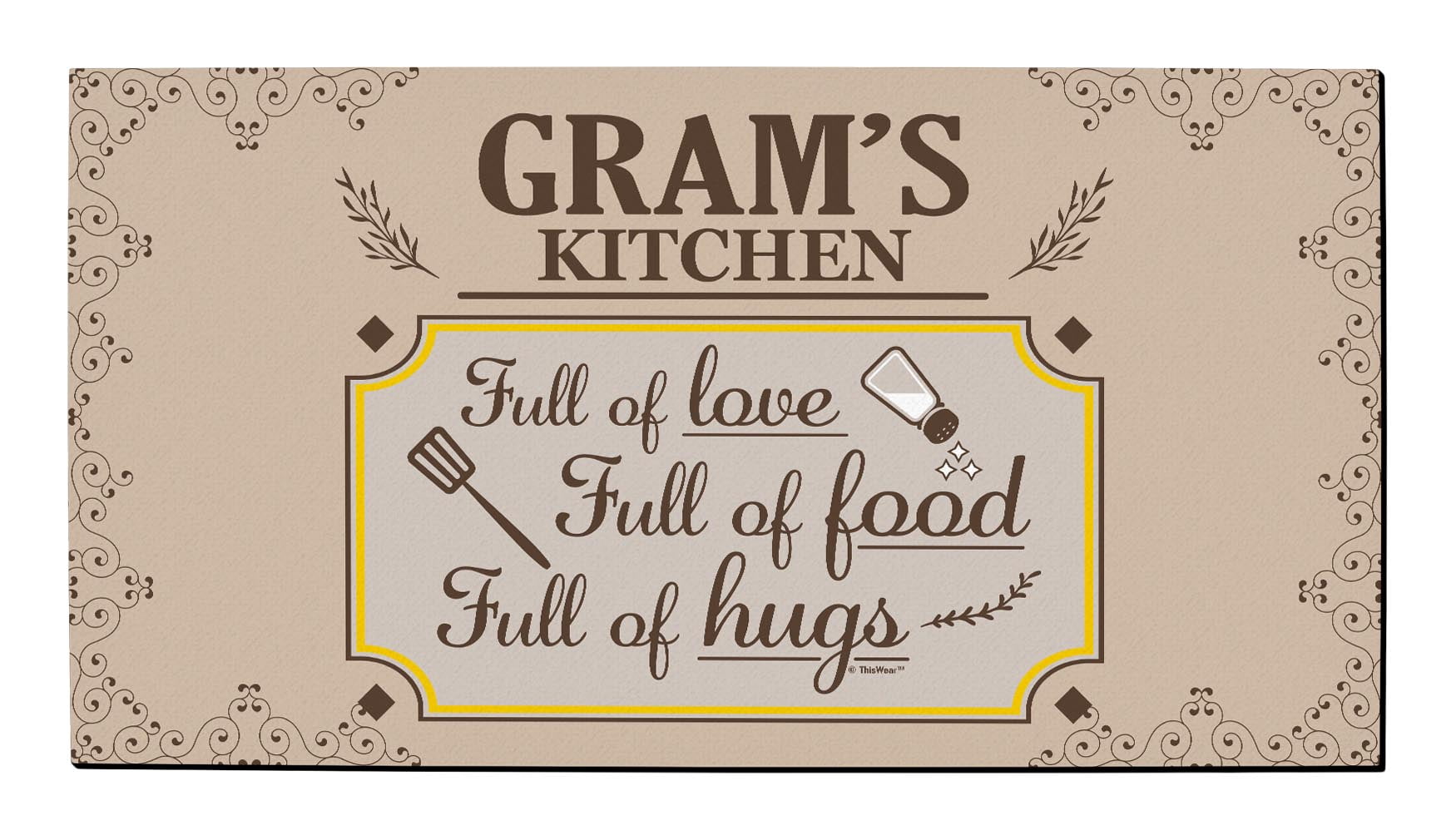 ThisWear Gifts for Grams Grams's Kitchen Full of Love Full of Food Full ...