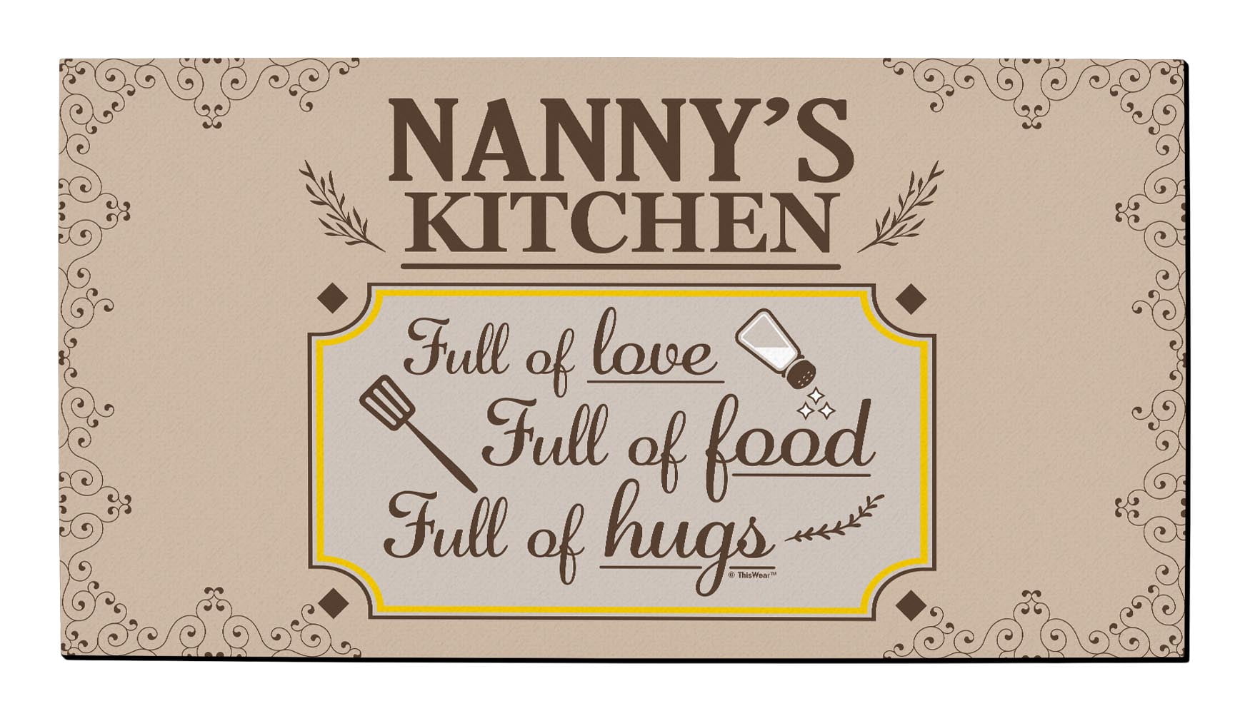 ThisWear Gifts for Nanny Nanny's Kitchen Full of Love Full of Food Full ...