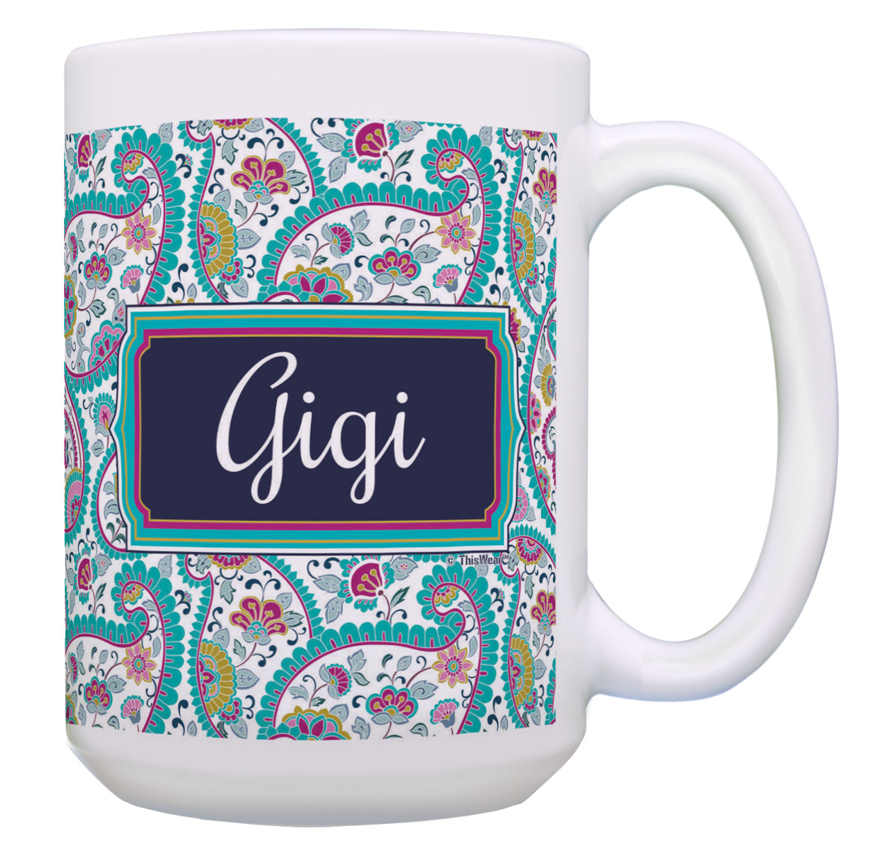 ThisWear Gigi Birthday Gifts Paisley Pattern Gigi Coffee Cup Gigi ...
