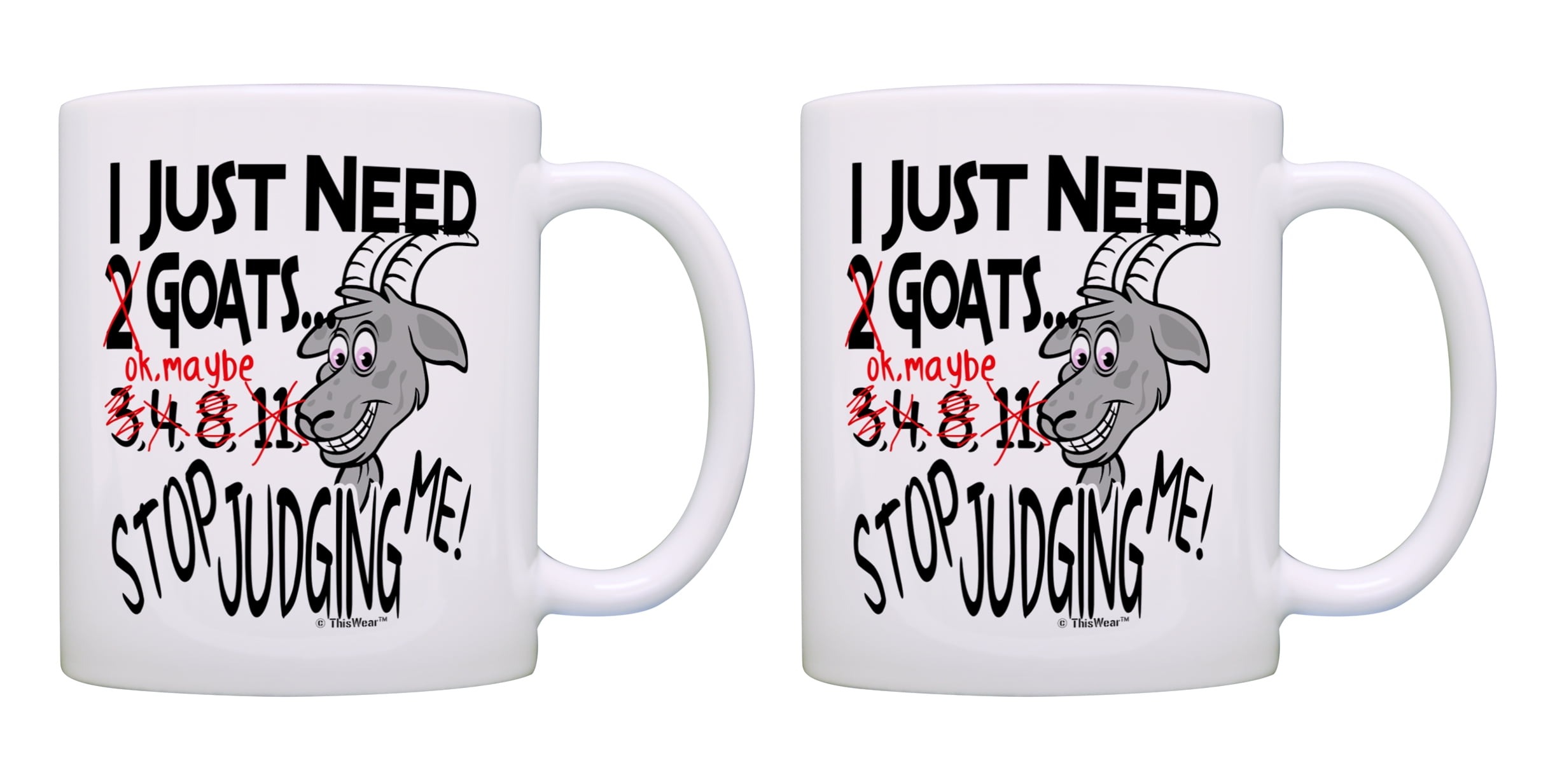ThisWear Goat Gift Set I Just Need Goats Stop Judging Me Goat Mom Gifts ...
