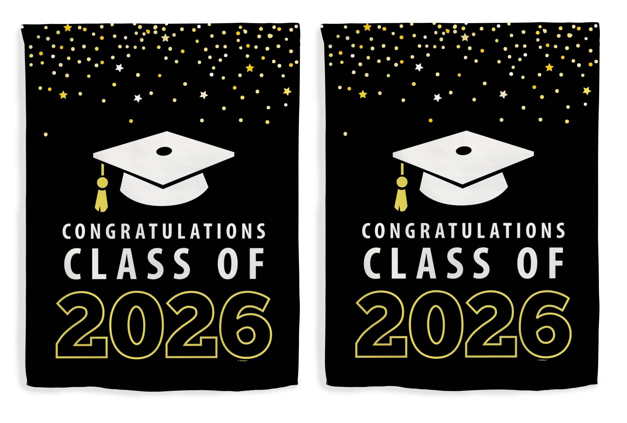 ThisWear Class of 2024 Graduation Flags, 2 Pack House Decor, Congrats ...