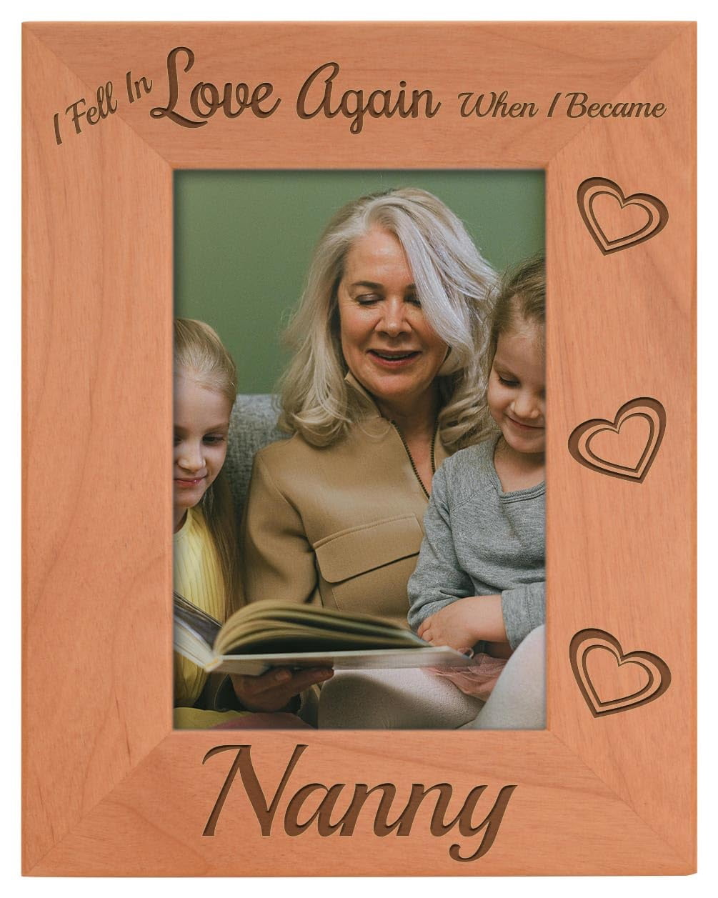 ThisWear Grandma Gift Fell in Love When I Became Nanny Natural Wood ...