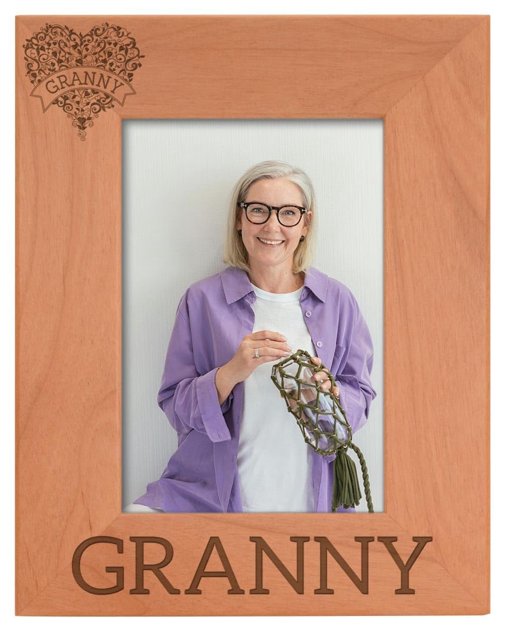 ThisWear Granny Floral Heart Banner Grandma Mother's Day Gift Natural ...