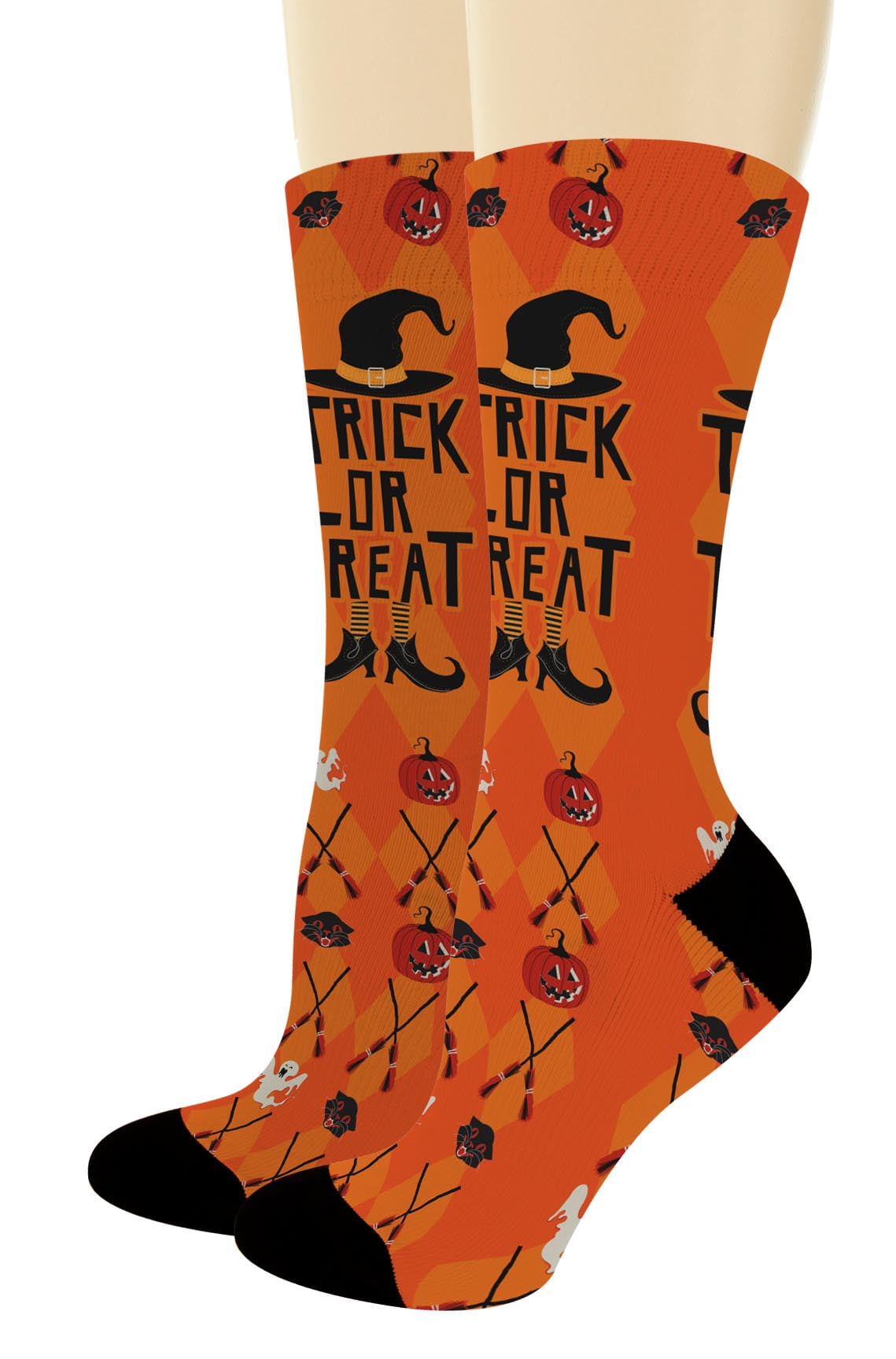 ThisWear Halloween Gifts Trick or Treat Witch Socks Fall Holiday Outfit ...