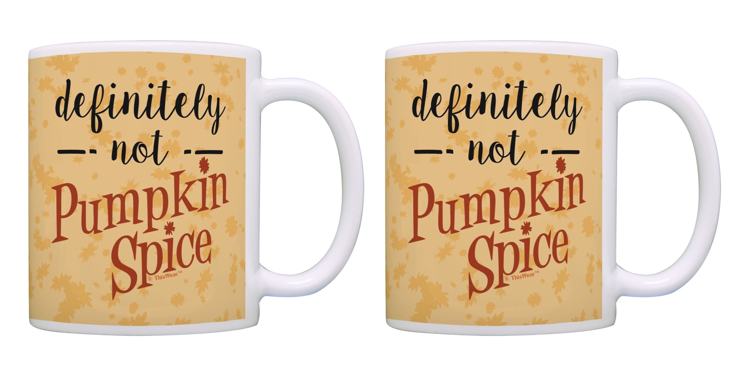 ThisWear Halloween Mugs Definitely Not Pumpkin Spice Fall Mug Set 11 ...