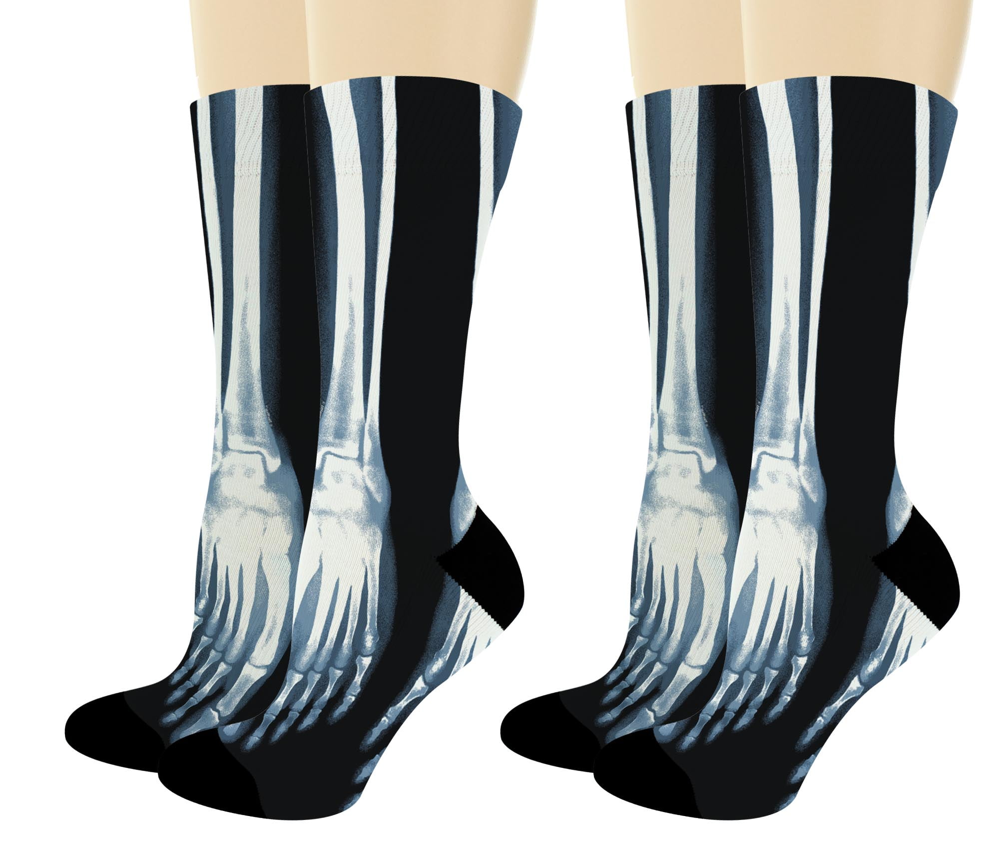 ThisWear Halloween Outfit Accessories Skeleton Socks Spooky Socks X-Ray ...