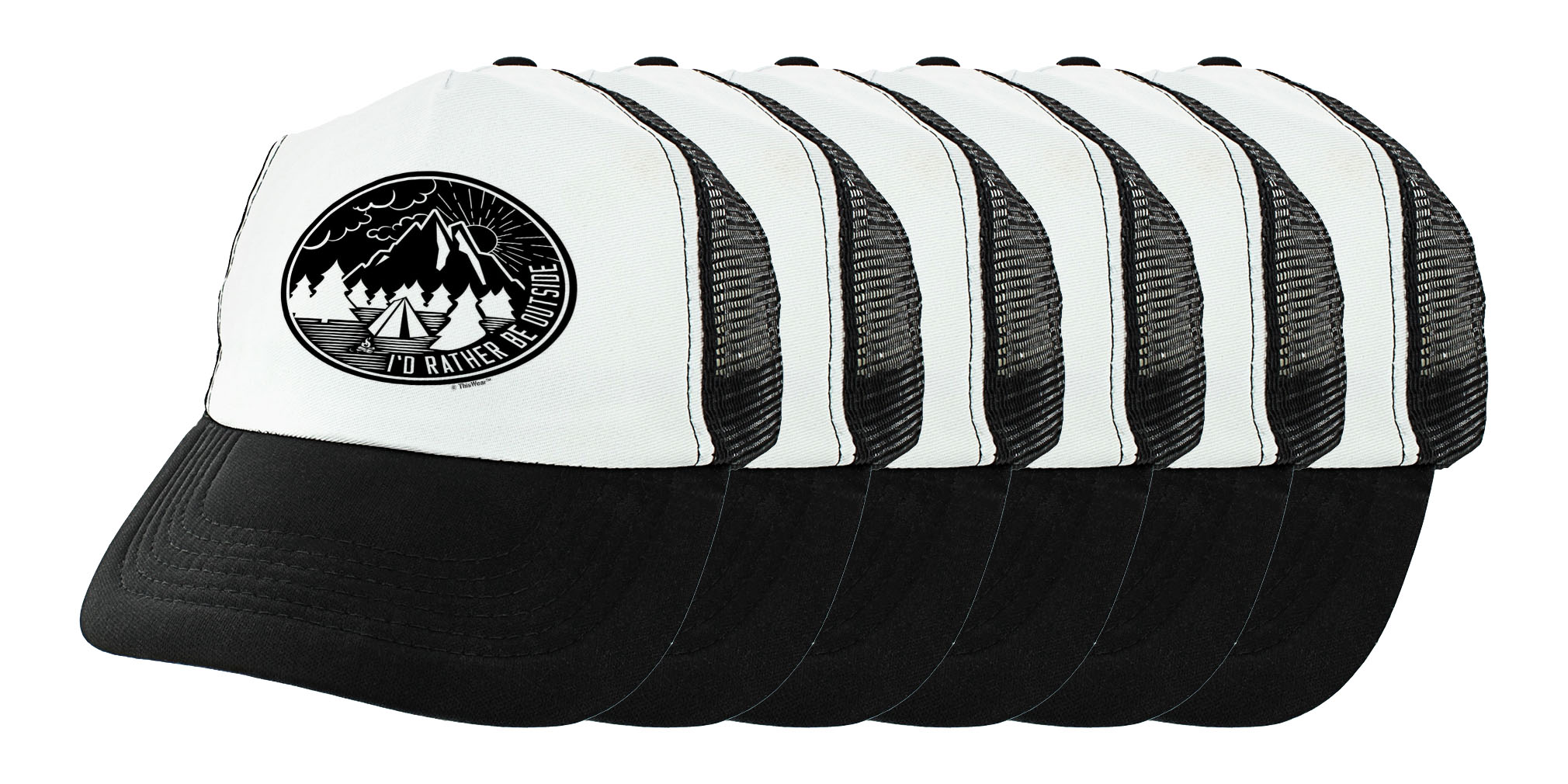 ThisWear Hiking Gifts I'd Rather Be Outside Womens Adventurer Hat Mens ...