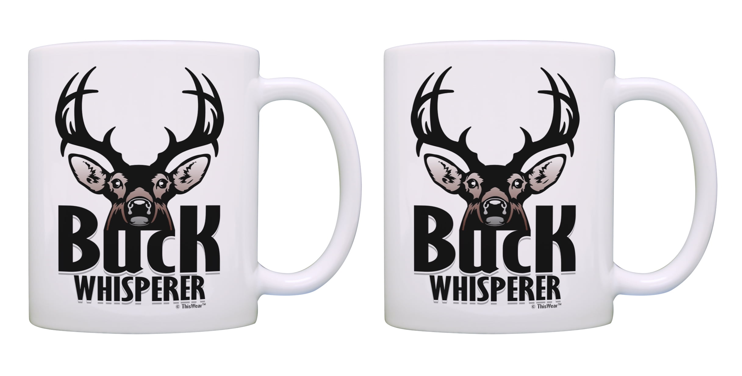 ThisWear Hunting Coffee Mug Set Buck Whisperer Coffee Mugs Hunting ...