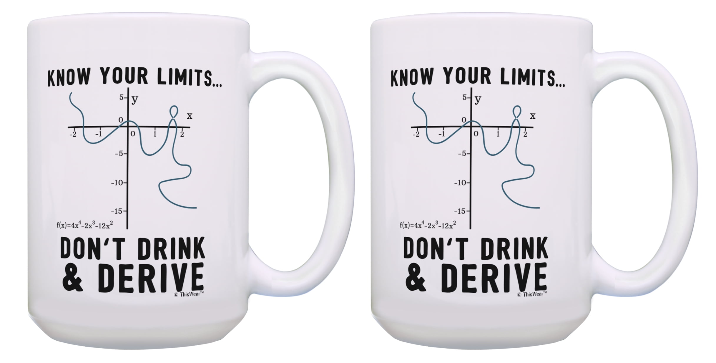 ThisWear Math Novelty Gifts Don't Drink & Derive Funny Math Gifts 2 ...