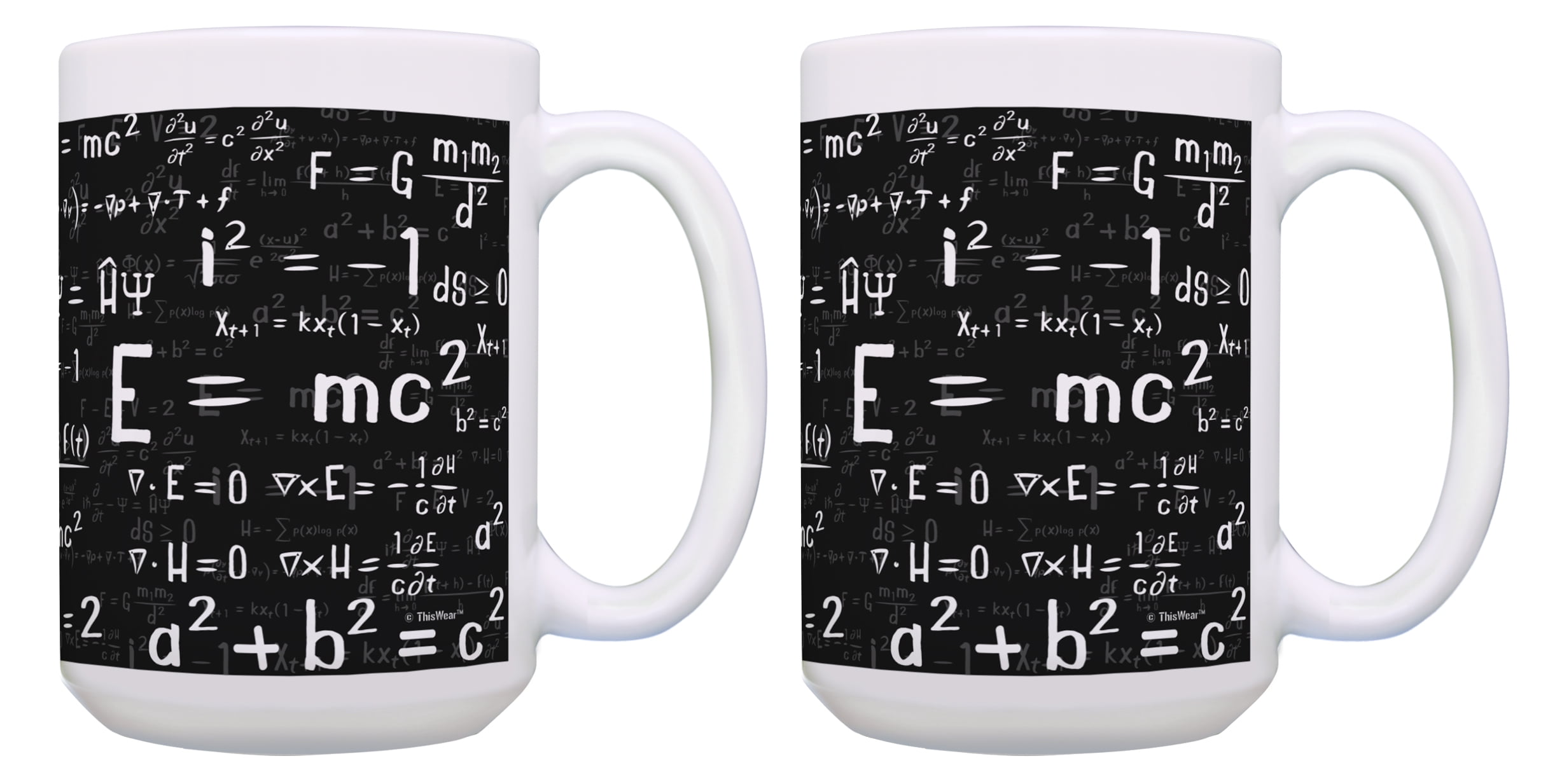 ThisWear Math Novelty Gifts Math and Science Formula Mugs Math Lovers ...