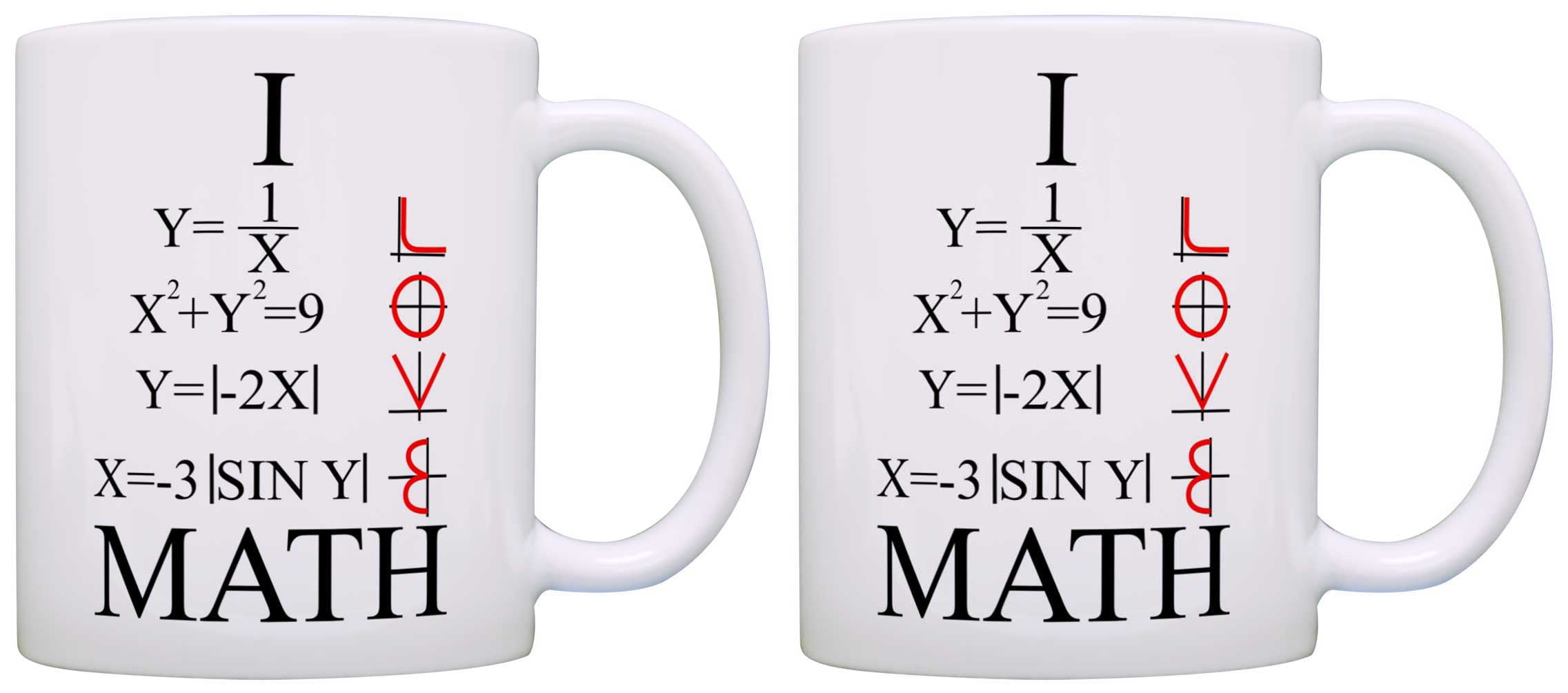 ThisWear Math Teacher Gift I Love Math Graphs Functions Algebra Pi 11 ...