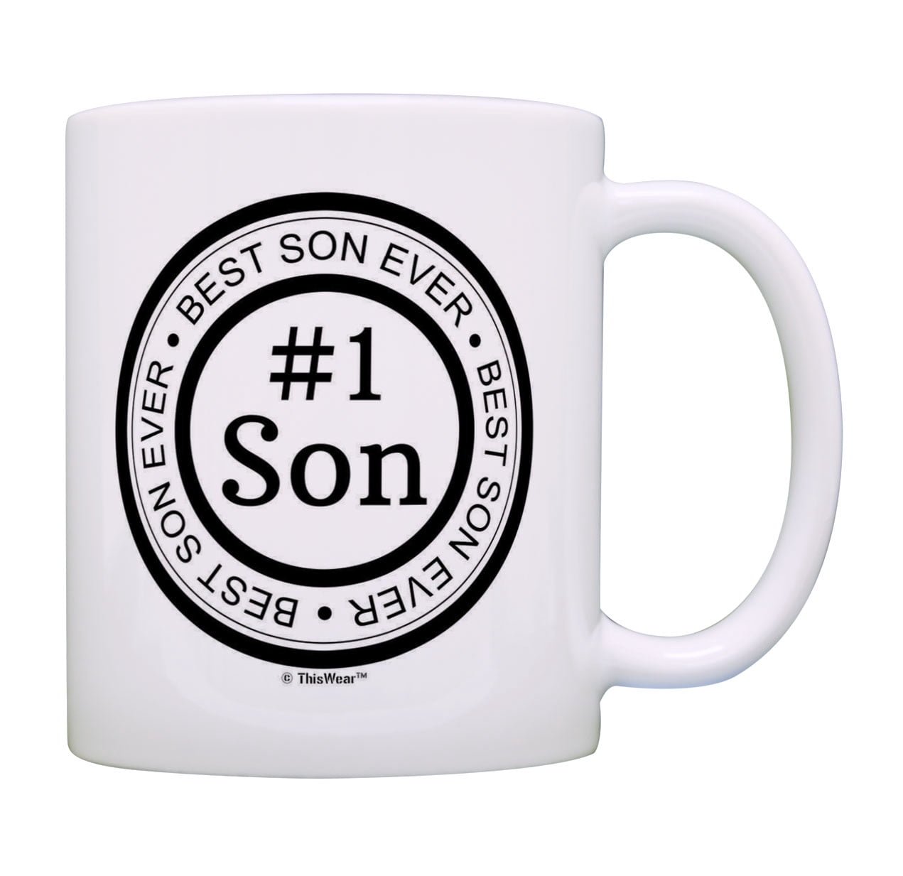 ThisWear Mom Son Gifts or Dad Son Gifts Best Son Ever #1 Son Coffee Mug ...