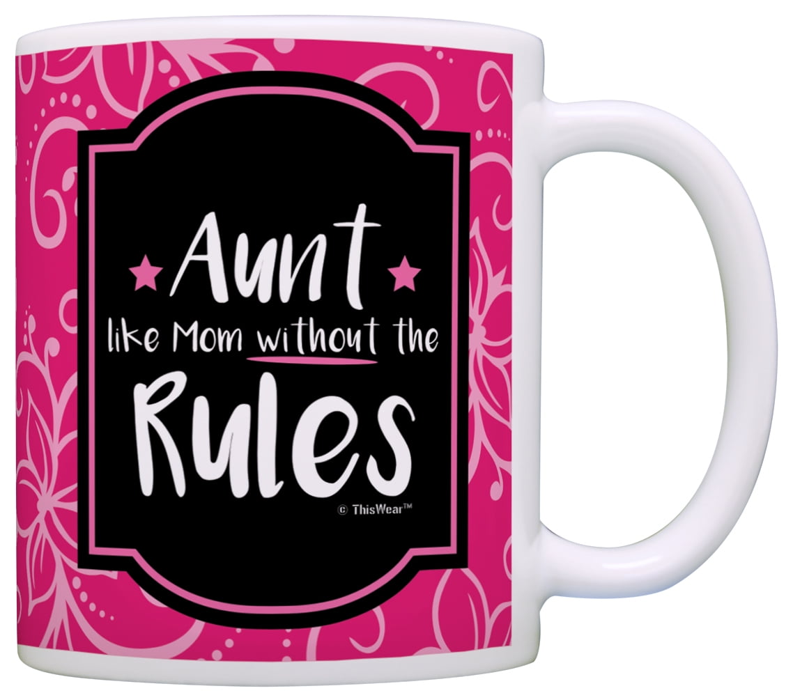 ThisWear Mother's Day Gifts for Aunt Like Mom Without the Rules Funny ...