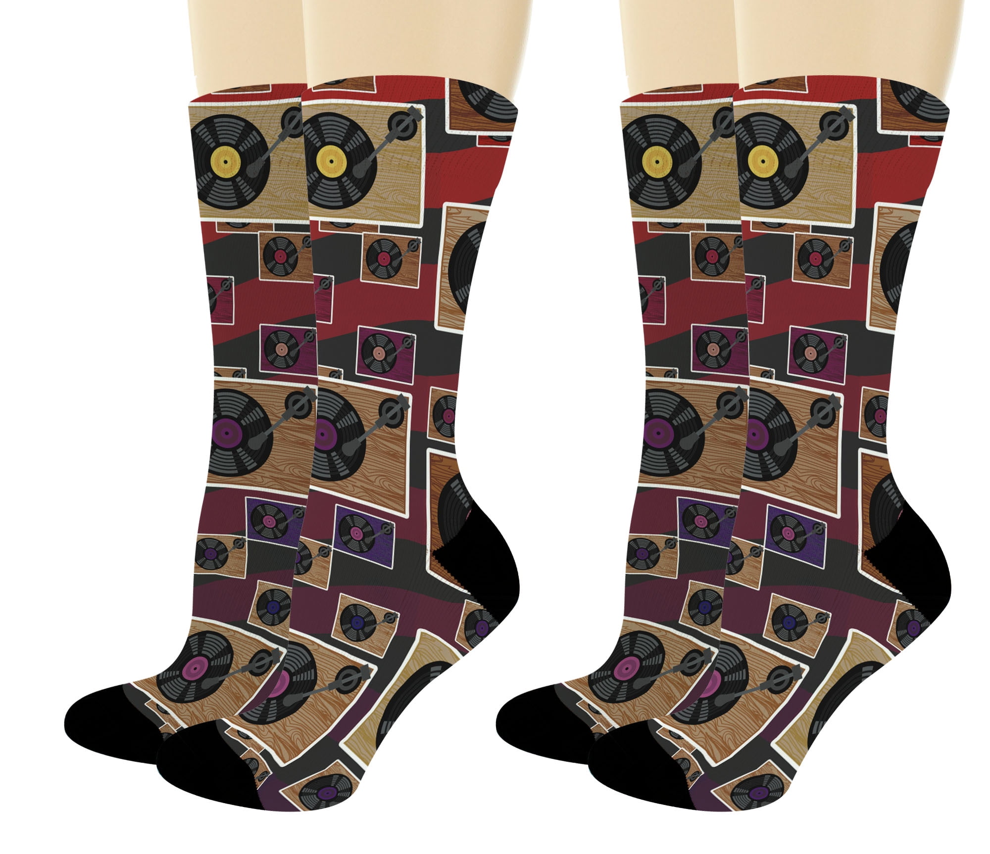 ThisWear Music Teacher Gifts Vinyl Record Socks Music Themed Gift Set ...