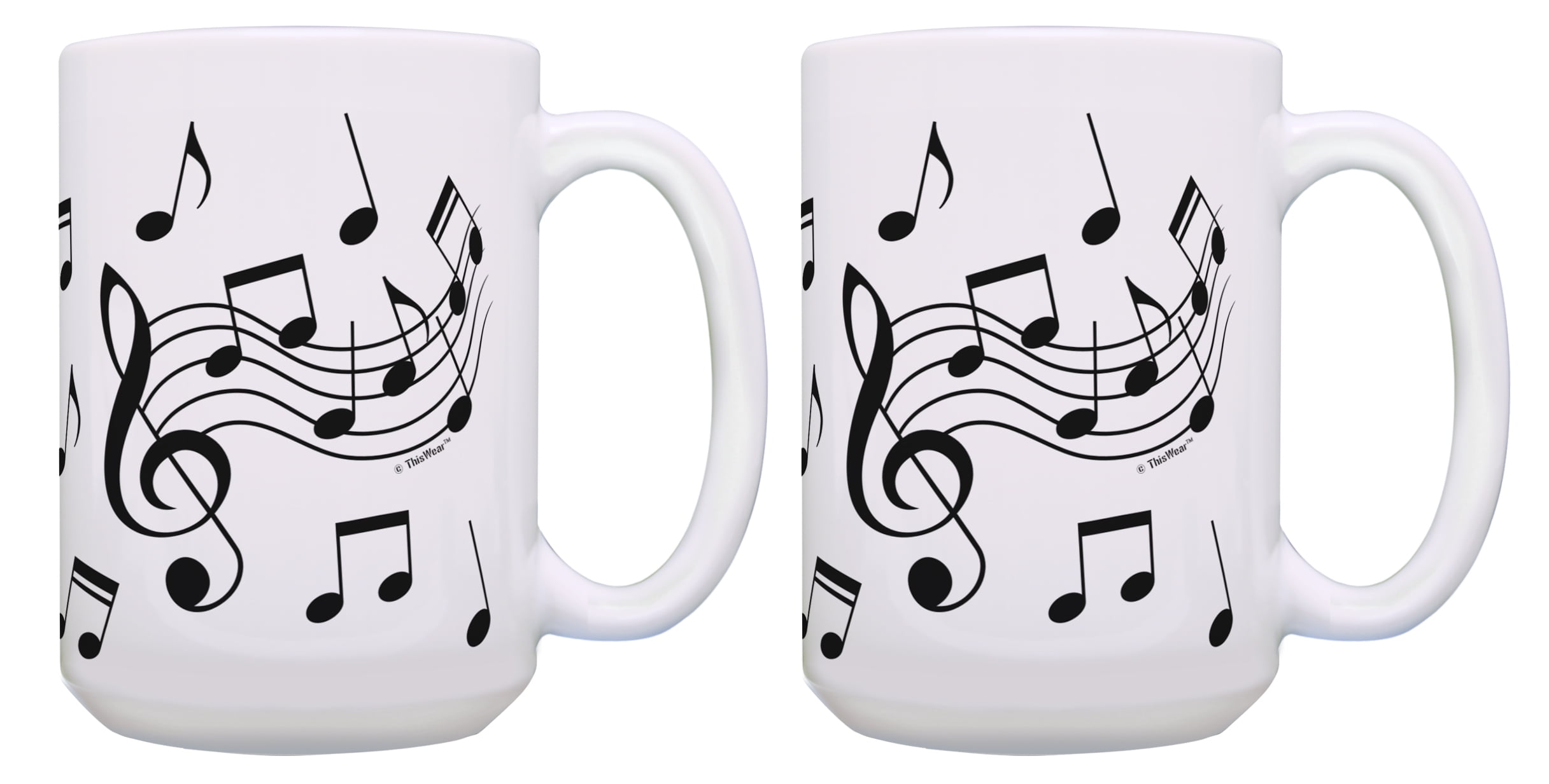 ThisWear Musical Mug Music Note Mug Guitar Related Gifts Musician Mug ...