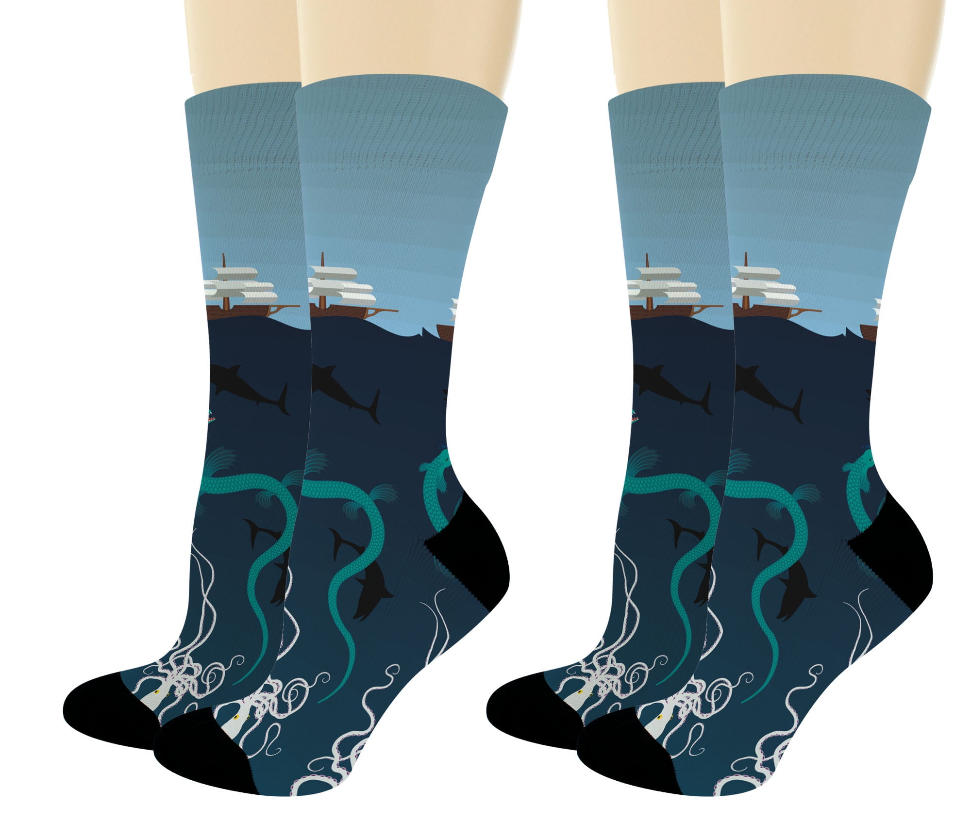 ThisWear Mythical Creature Socks Kraken Monster Socks Eel Socks Kraken ...