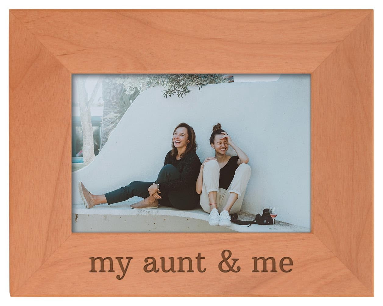 ThisWear New Aunt Gifts Aunt Me New Aunt Natural Wood Engraved 4x6 ...