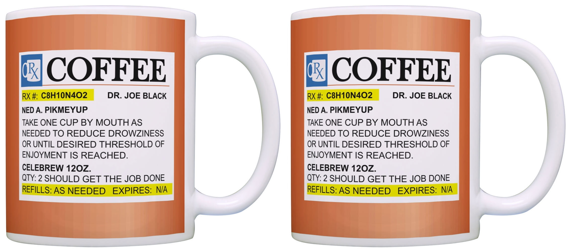 ThisWear Nurse Gifts Prescription Coffee Mug RX Pill Bottle 11 ounce 2 ...