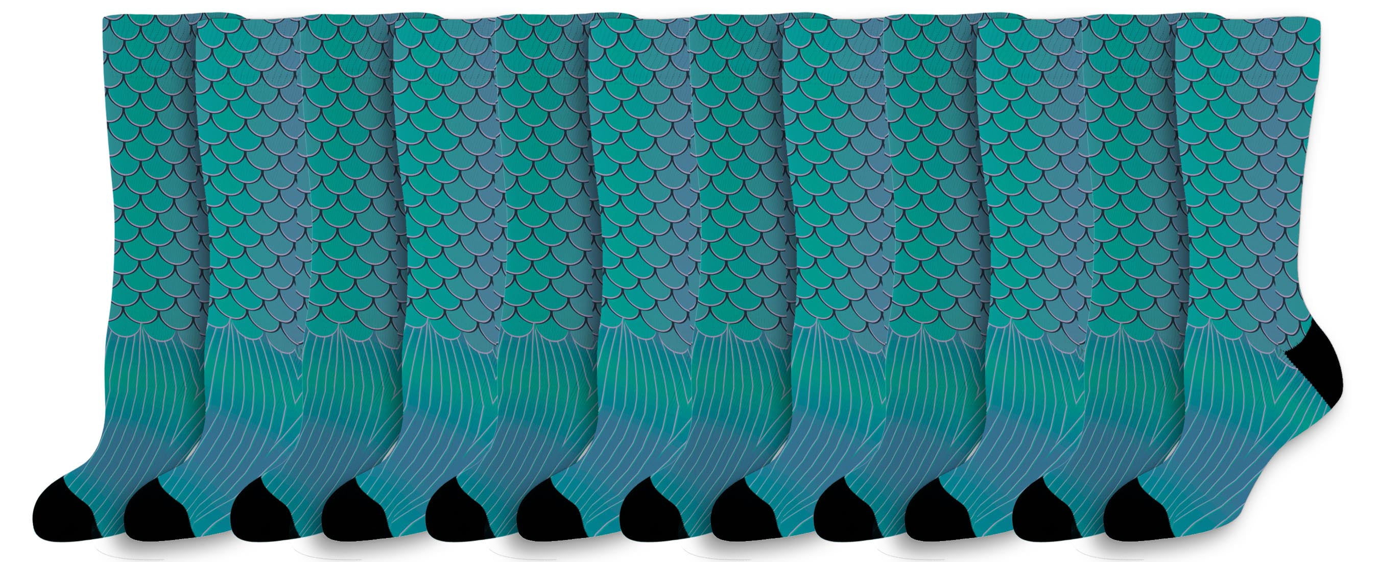 ThisWear Ocean Gifts Mermaid Scales Socks Mermaid Crew Socks Mermaid ...