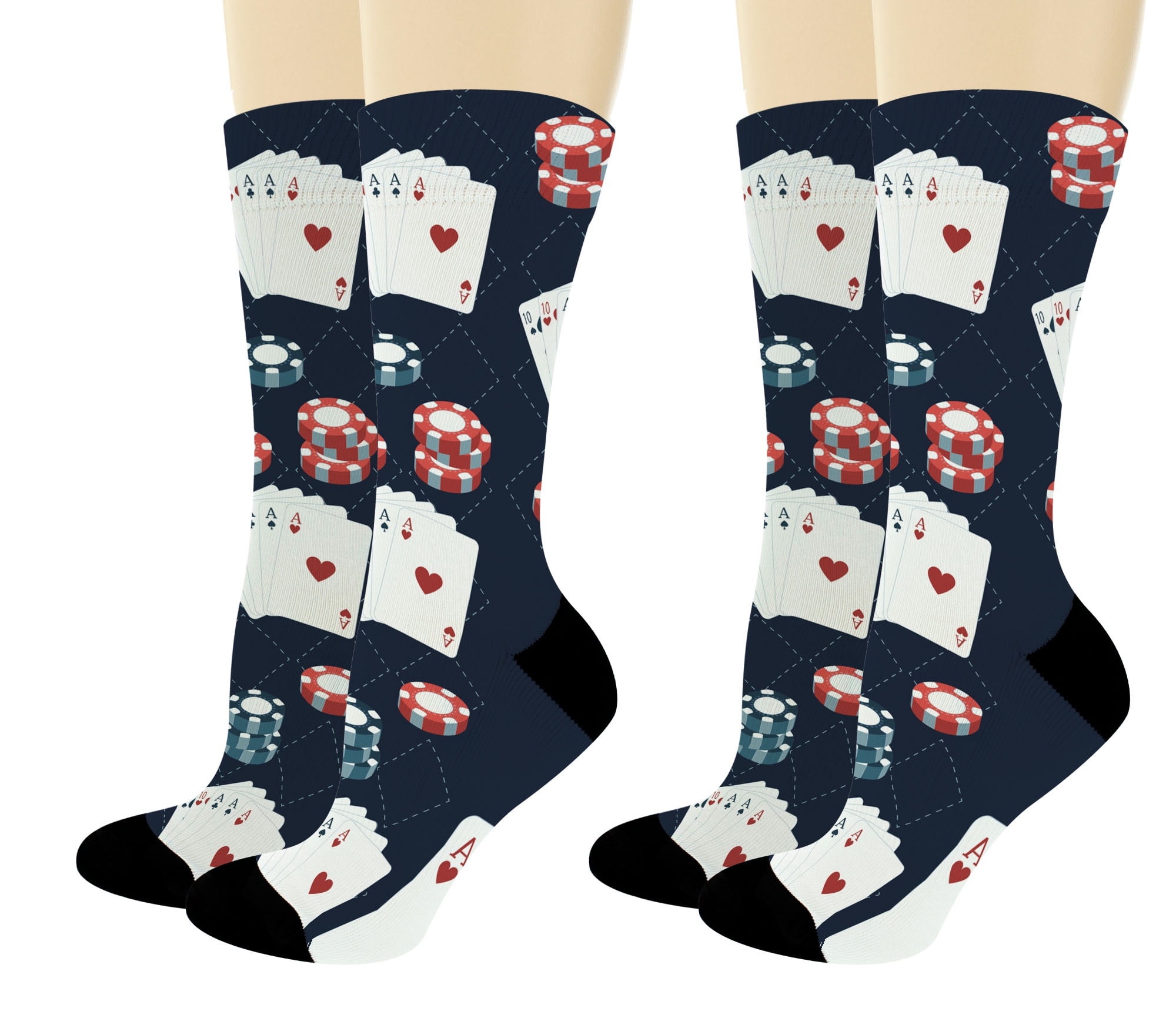 ThisWear Poker Gift Set Novelty Poker Socks for Men and Women Card Game ...