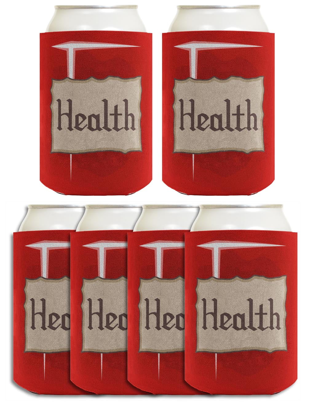 ThisWear RPG Cosplay Props Health Potion Drink Coolie HP 6-pack Can ...