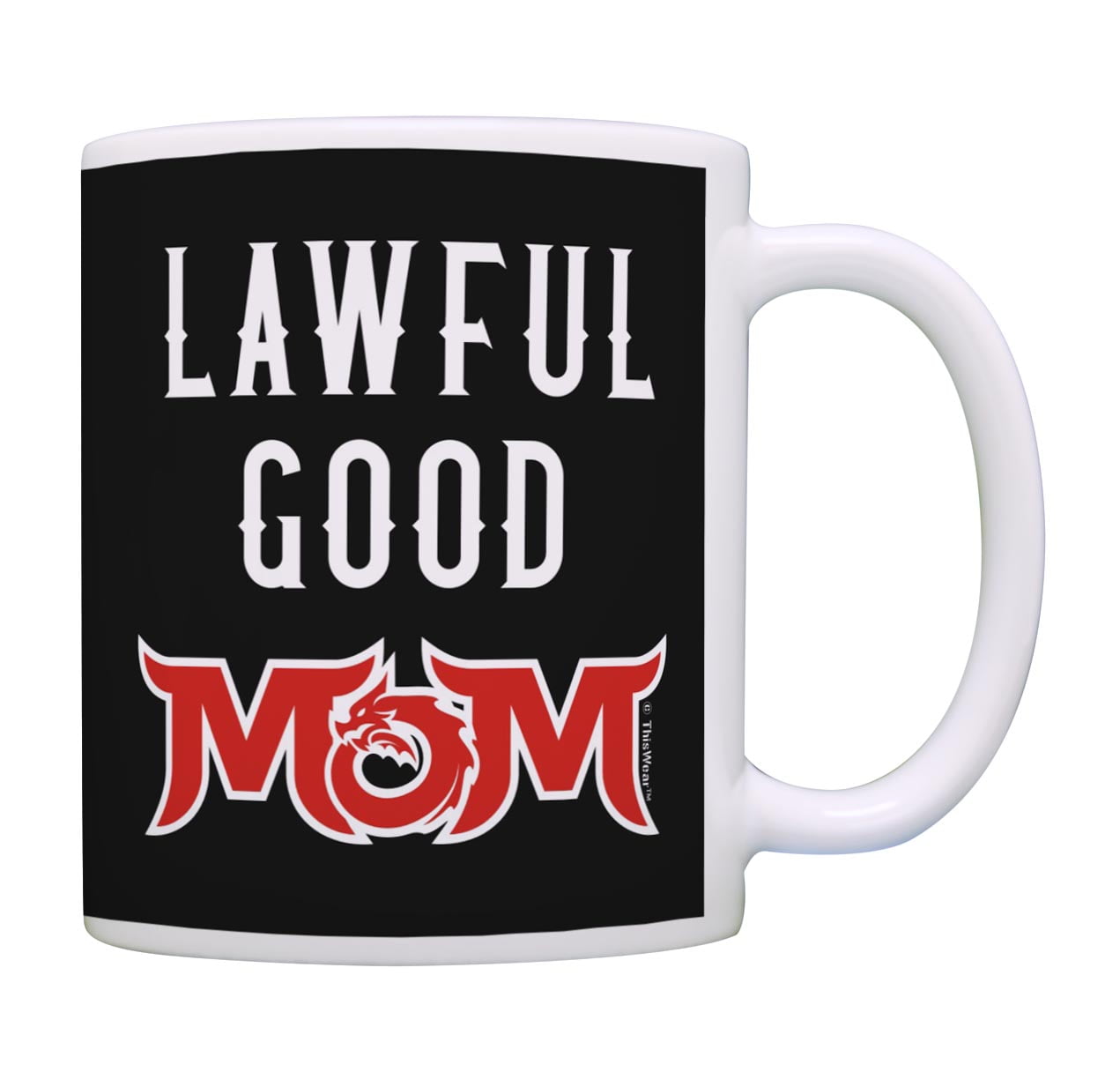 ThisWear RPG Gamer Girl Lawful Good Mom RTS Alignment Coffee Mug LG Mom ...