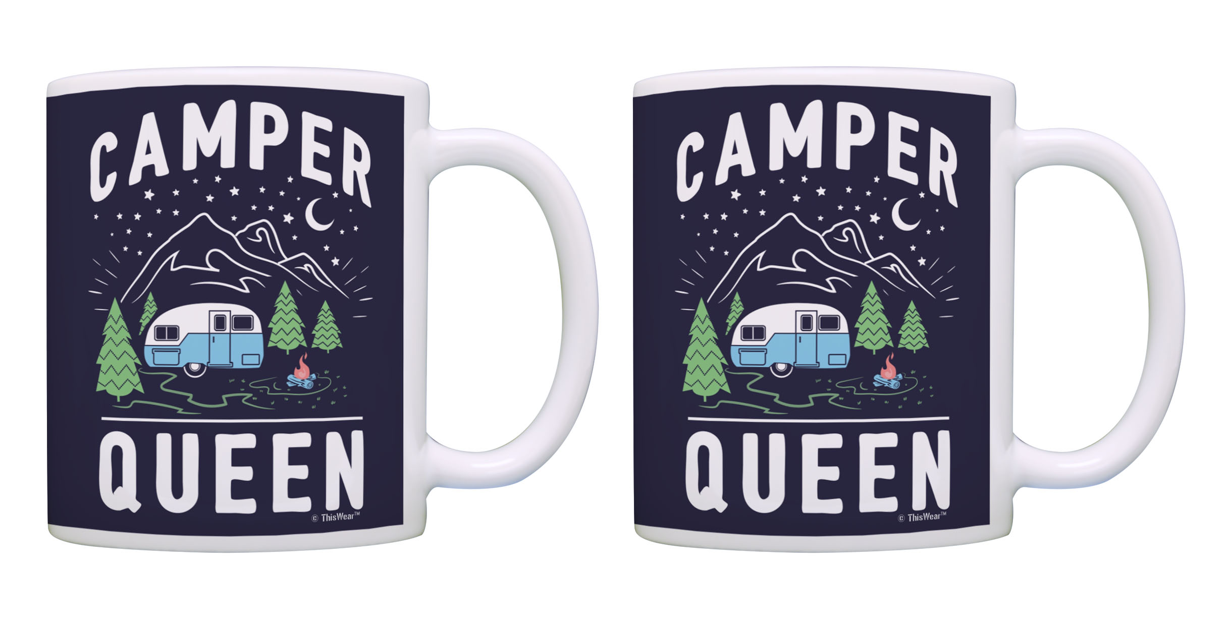 ThisWear RV Camping Mug Set Camper Queen Gifts RV Camper Themed Gifts ...