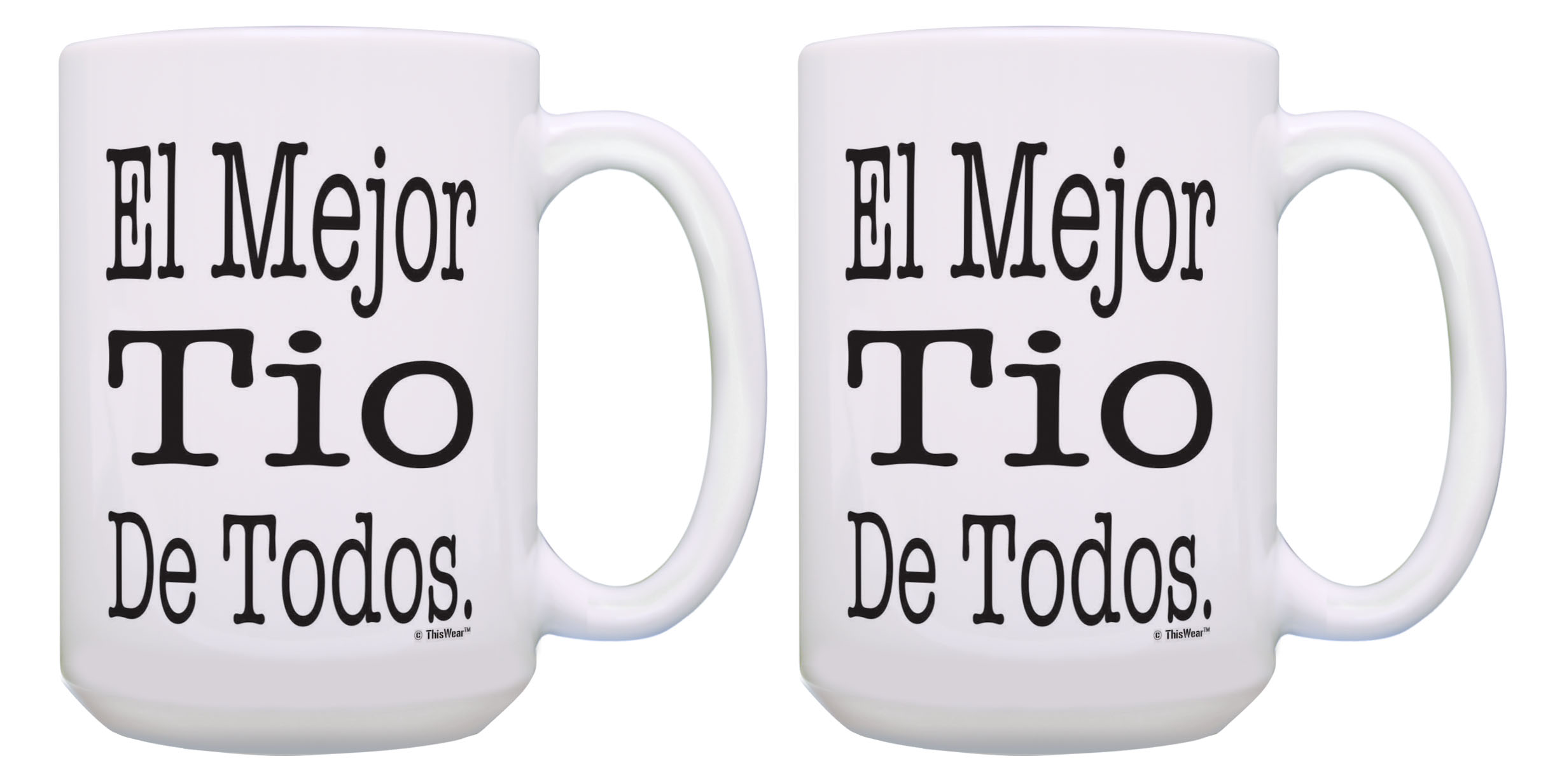 ThisWear Regalos Para Tios Mejor Tio De Todos Mug Set Tios Tazas 2 Pack ...