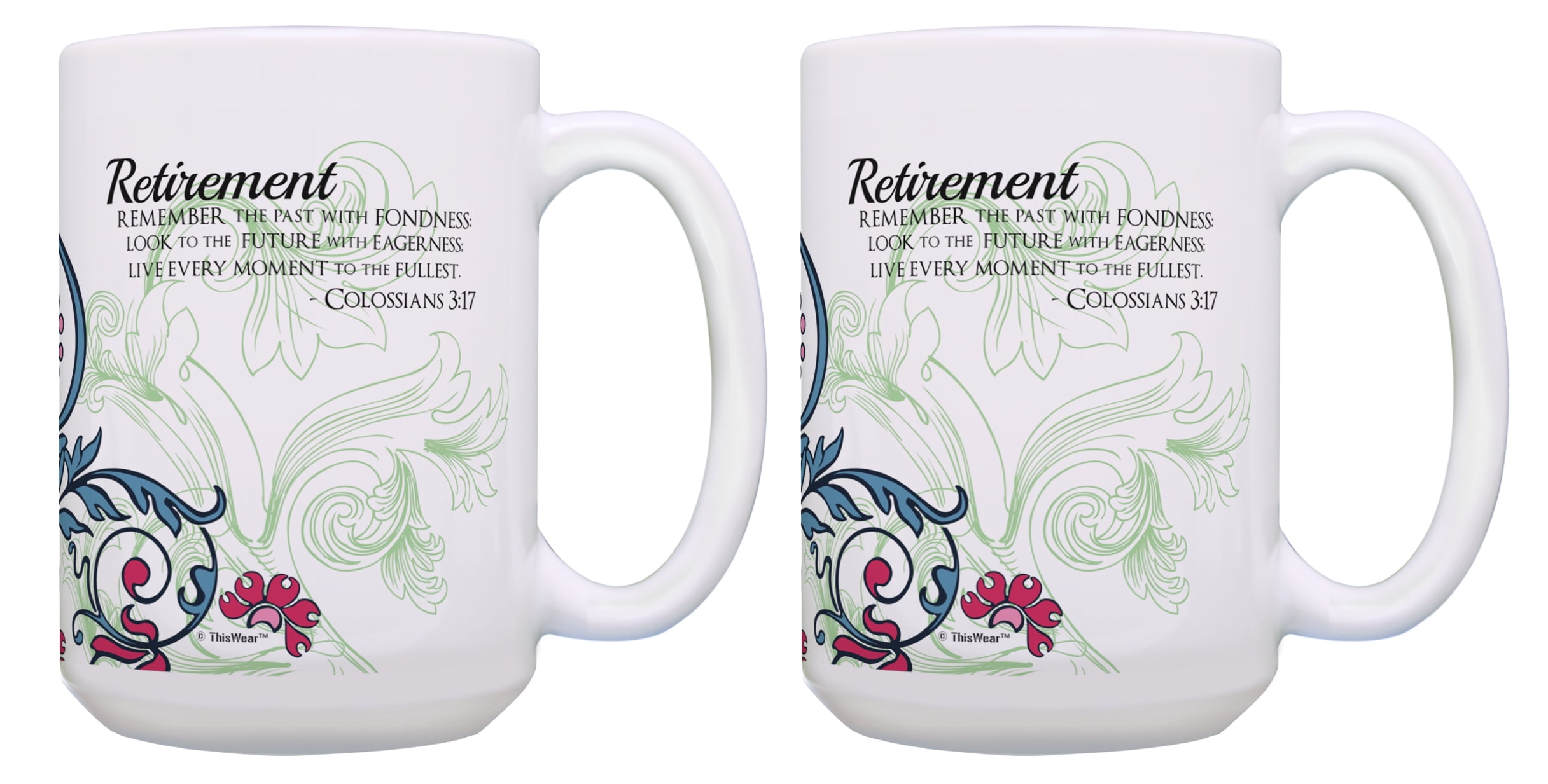 ThisWear Retiree Gifts Retirement Bible Verse Mug Set Retirement Gifts ...