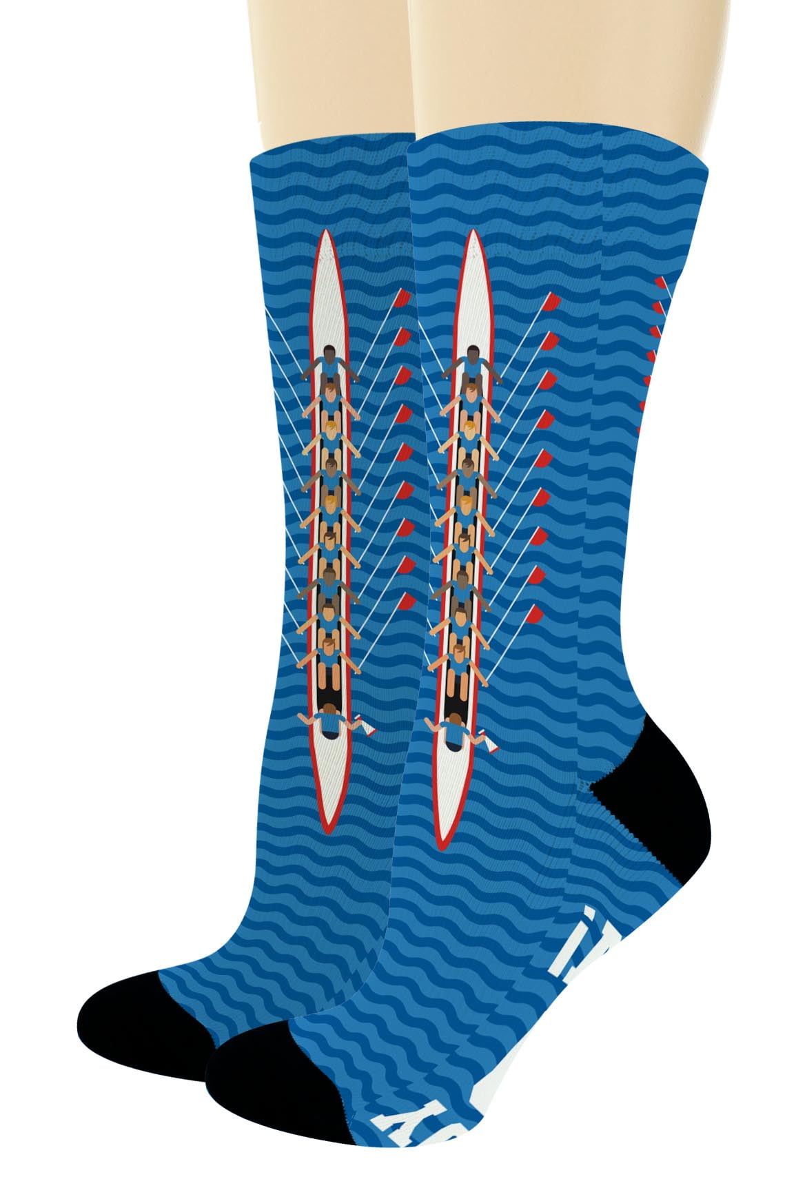 ThisWear Row Accessories Ready To Row Hidden Message Socks Rowing Crew Socks 1-Pair Novelty Crew ...