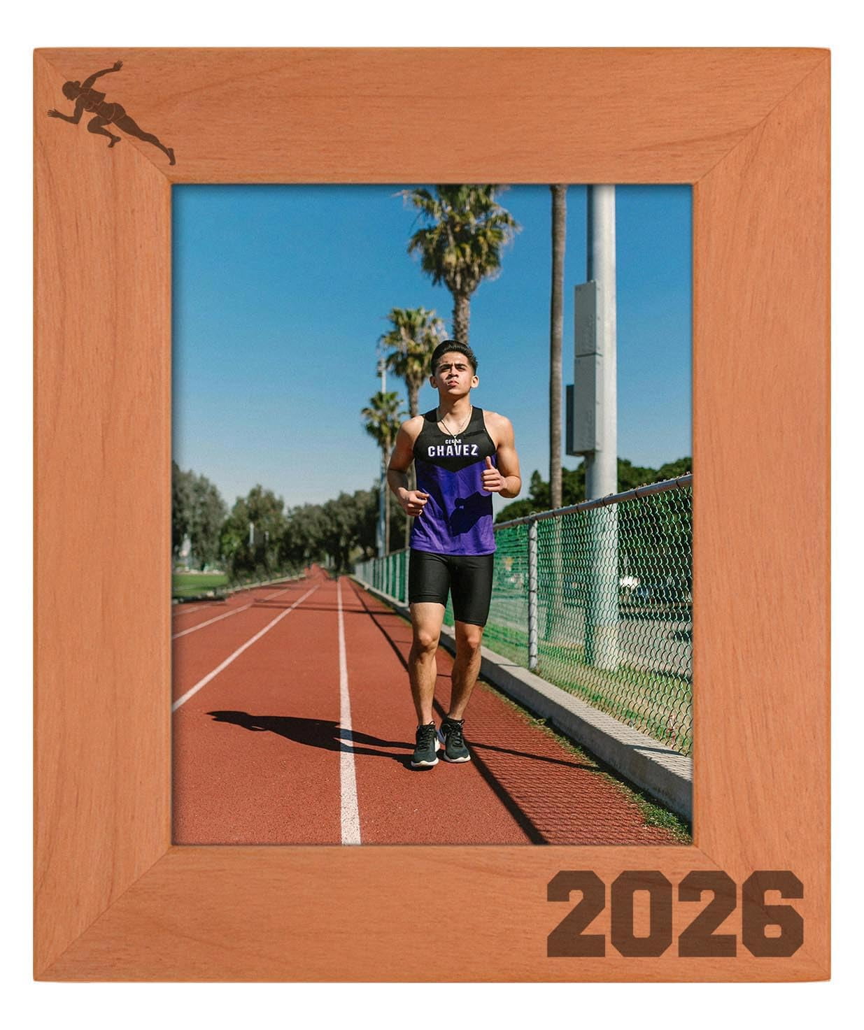 ThisWear Sentimental Frame 8x10 2026 Track and Field Team Wood Engraved ...