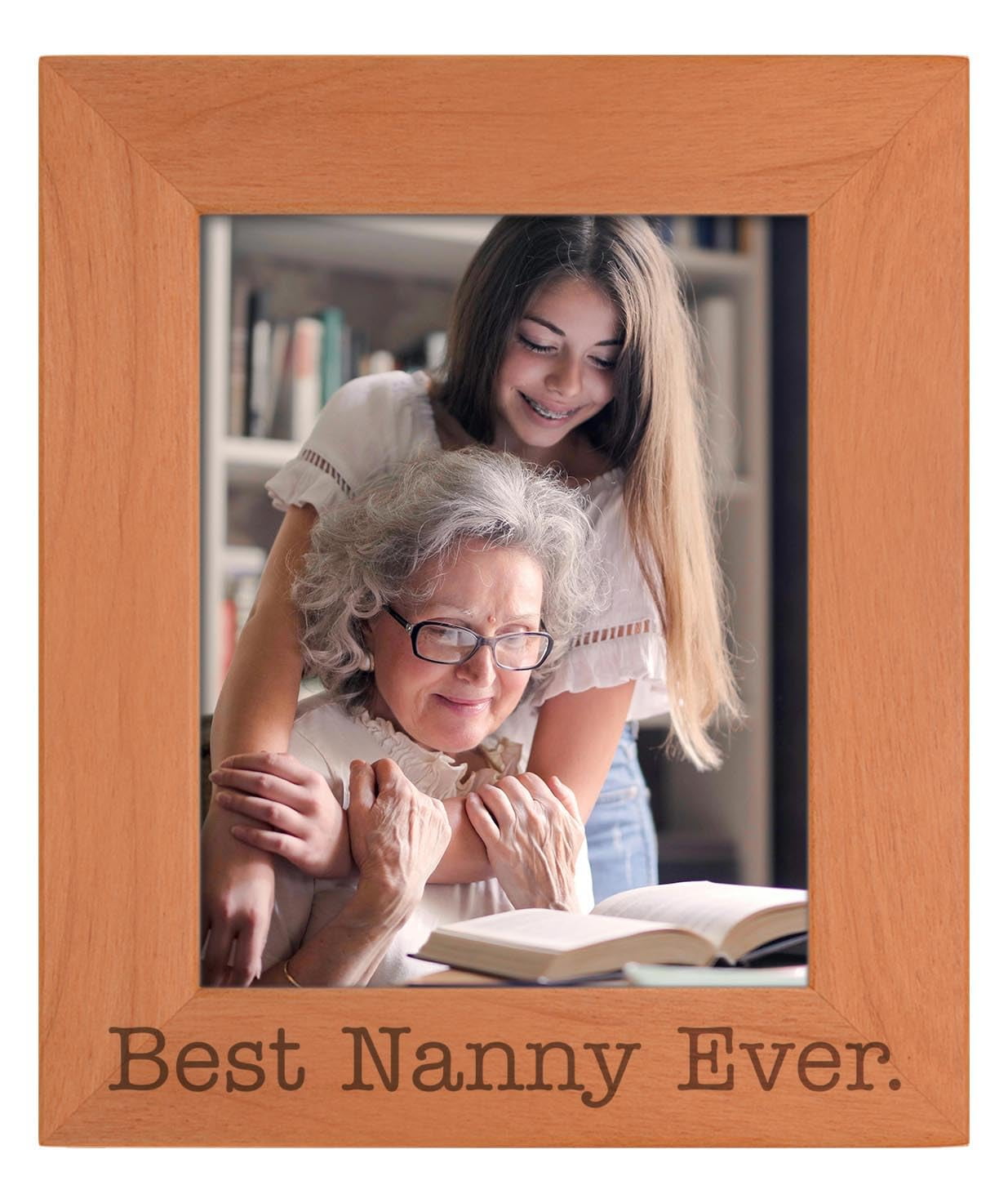 ThisWear Sentimental Frame Best Nanny Ever Wood Engraved 8x10 Portrait ...