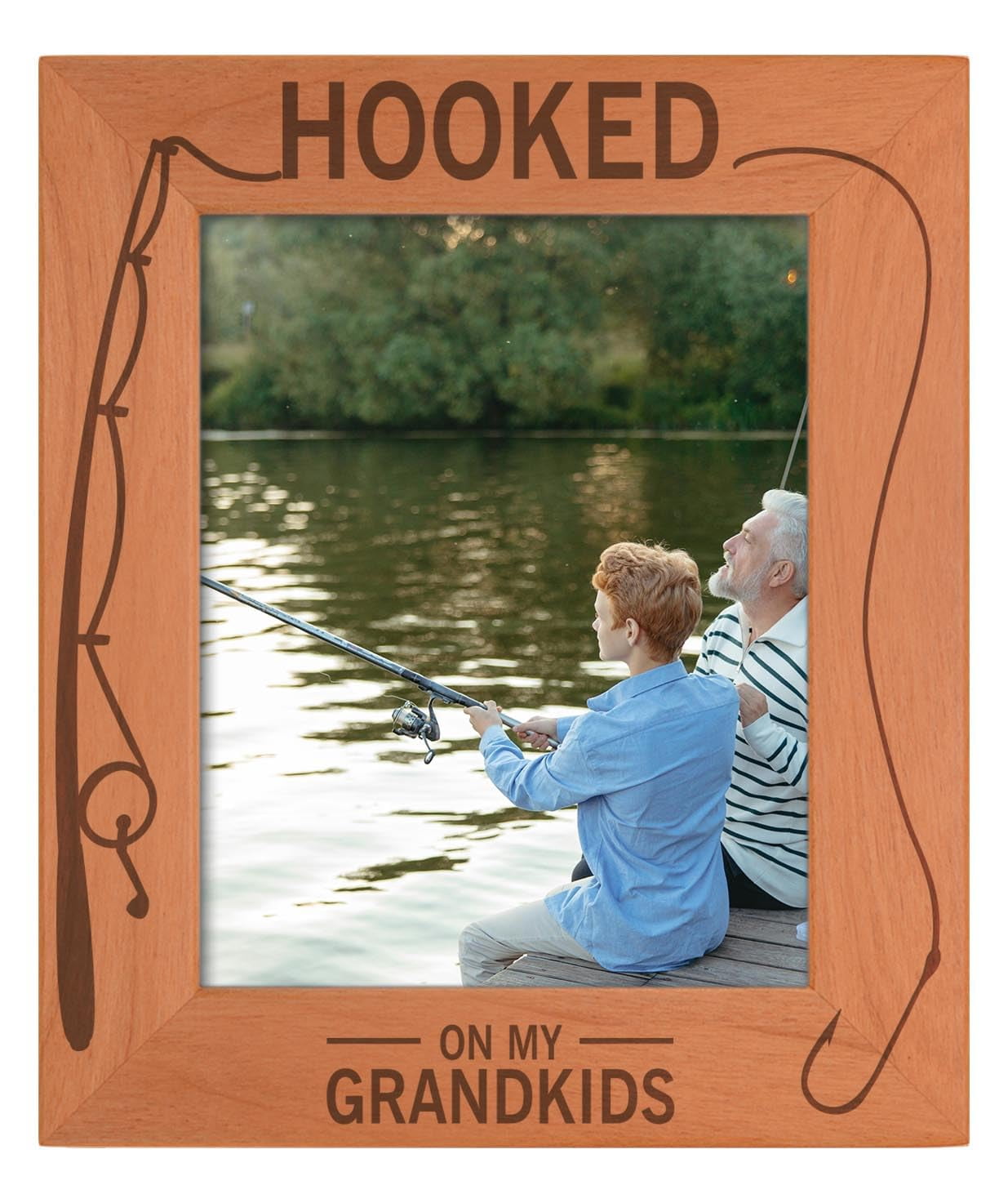 ThisWear Sentimental Frame For Grandpa From Grandchild Hooked On My ...
