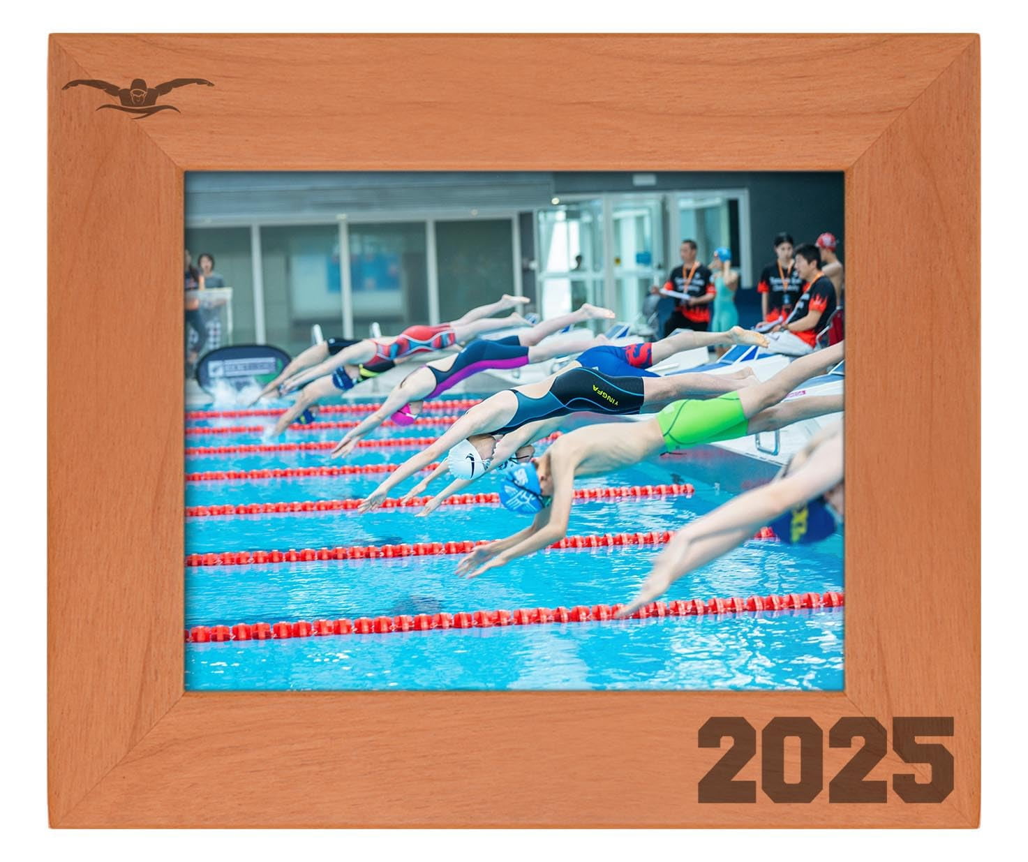 ThisWear Swim Team Member Photo Frame 2026 Swimming Team Wood Laser ...