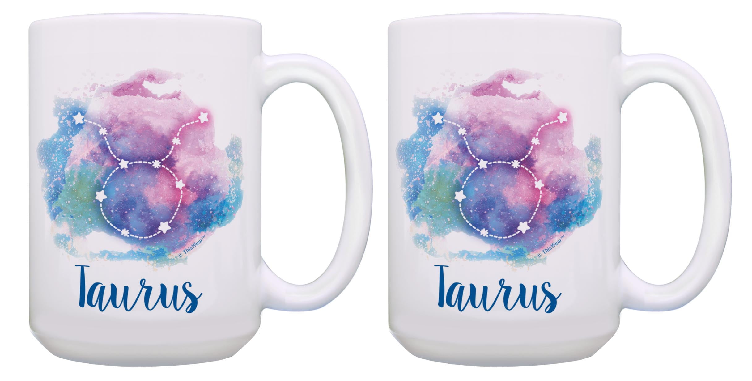 ThisWear Taurus Mug Set Taurus Constellation Mug Star Sign Mug 2 Pack ...