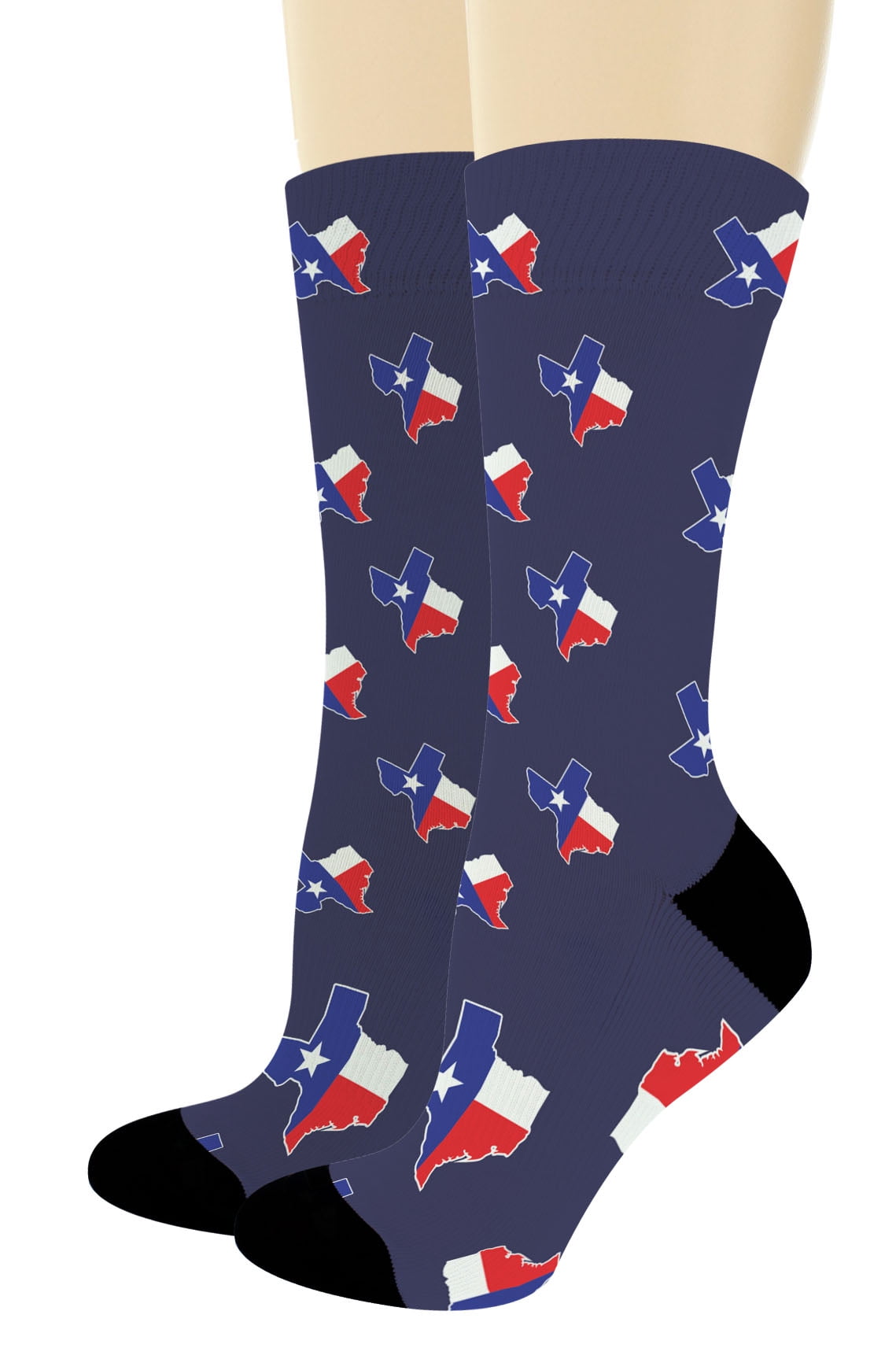 ThisWear Texas Gifts Texas Flag Socks Red White & Blue Texas State ...