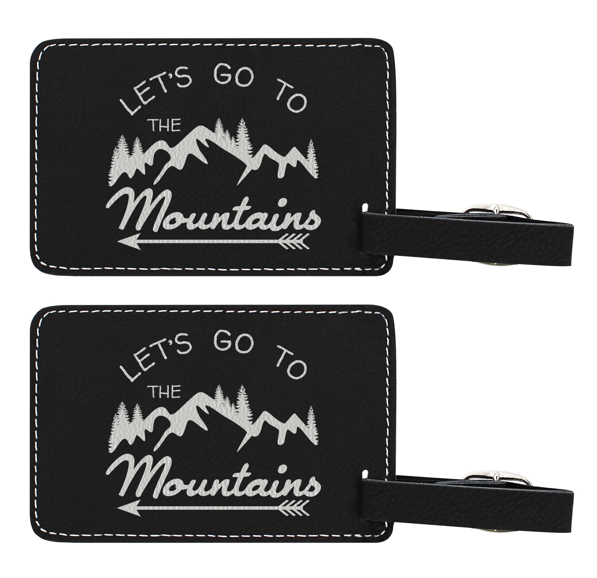 ThisWear Travel Luggage Tag Set Let's Go to the Mountains Travel ...