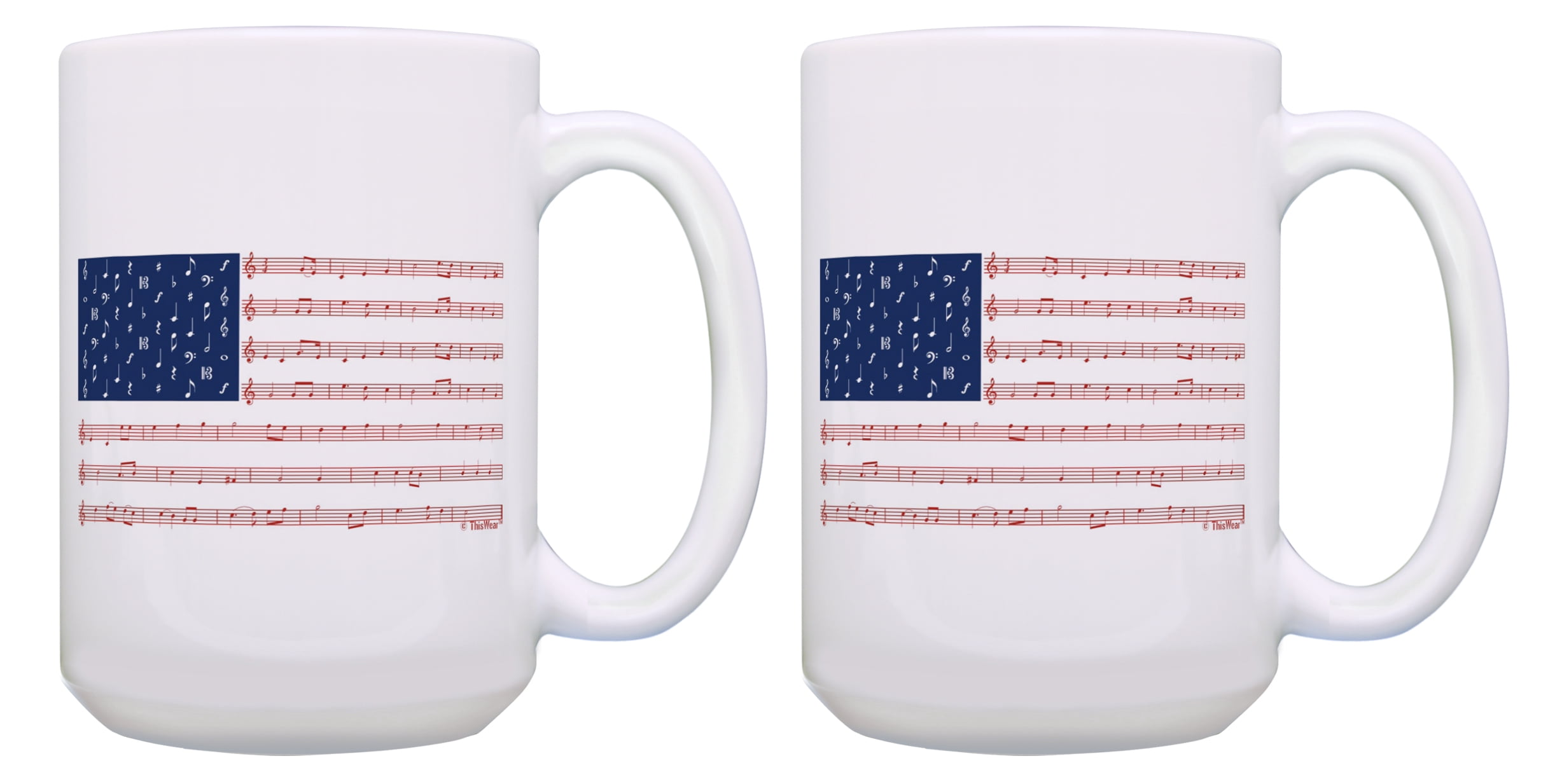 ThisWear USA Gift Set American Flag Star Spangled Banner Music Coffee ...