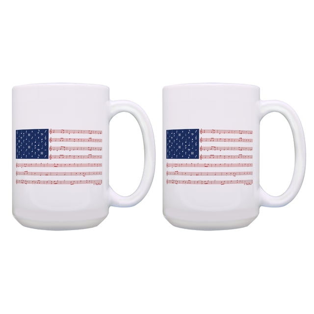 ThisWear USA Gift Set American Flag Star Spangled Banner Music Coffee ...