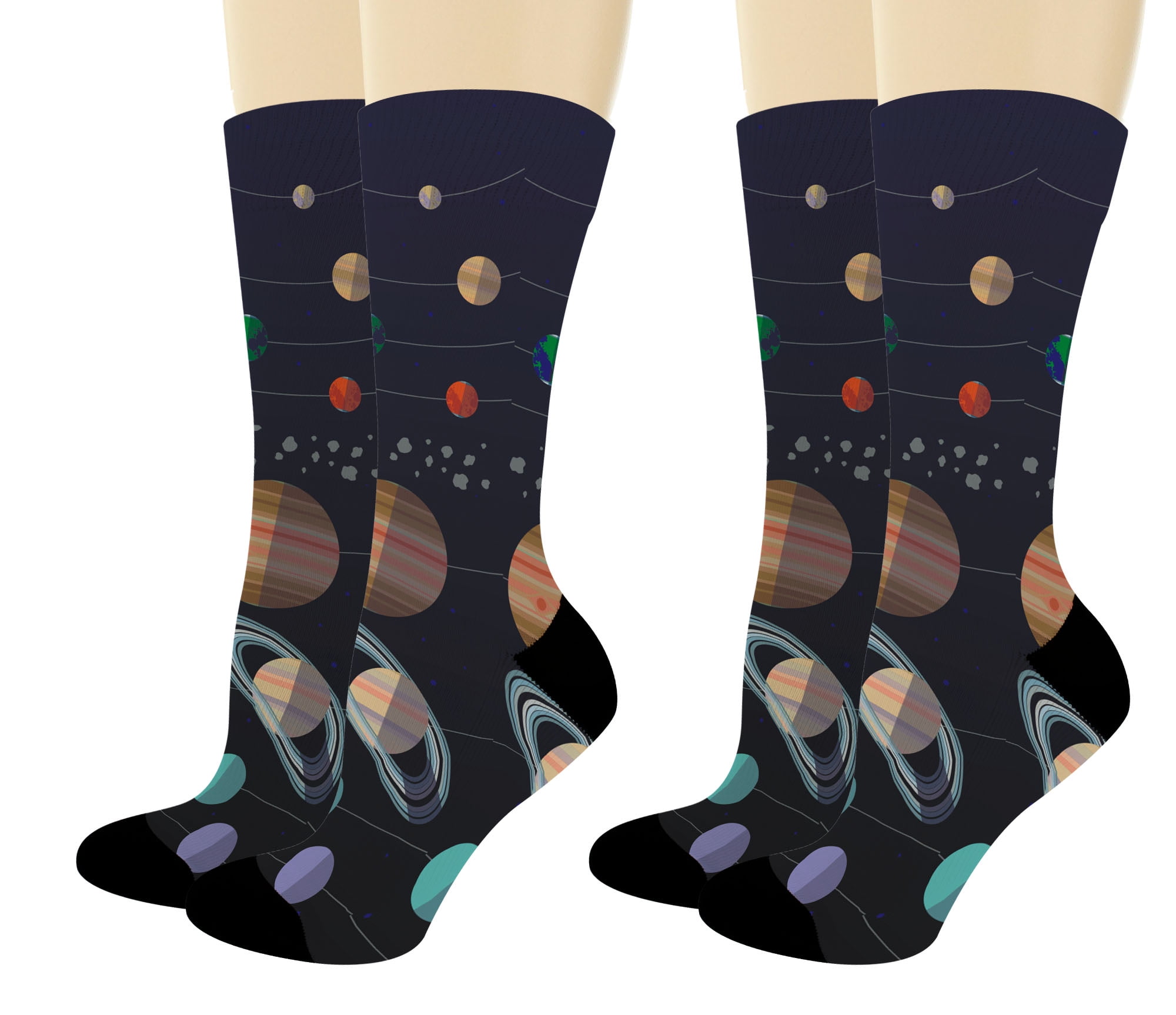ThisWear Unisex Science Socks Planets Socks Outer Space Apparel Science ...