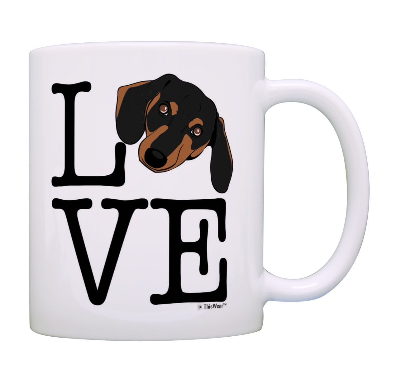 ThisWear Weiner Dog Mug Love Dachshund Gifts Dog Coffee Cup Dachshund ...