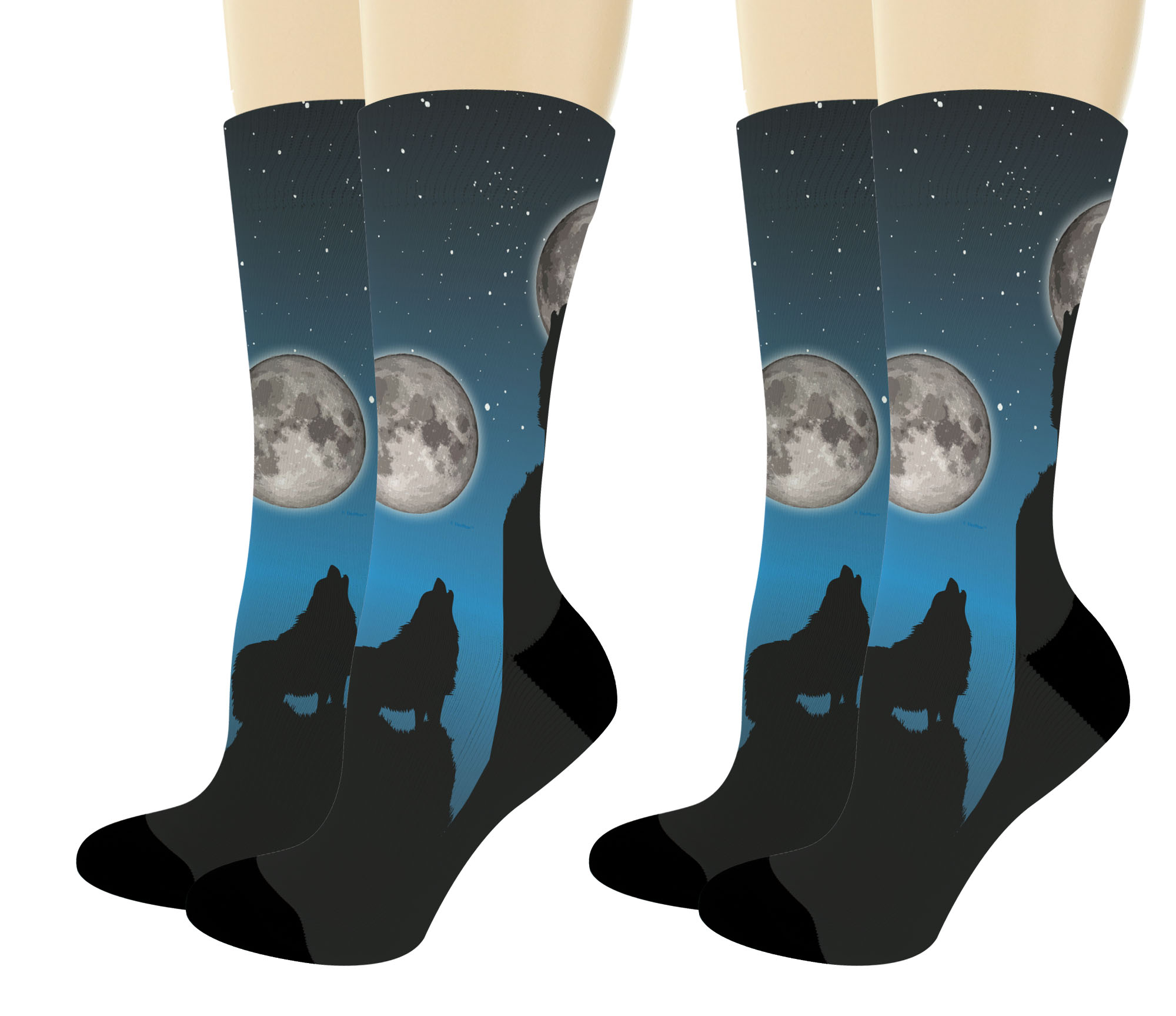 ThisWear Wolf Presents Gray Wolf Socks with Wolf Howling Wolfs Socks ...