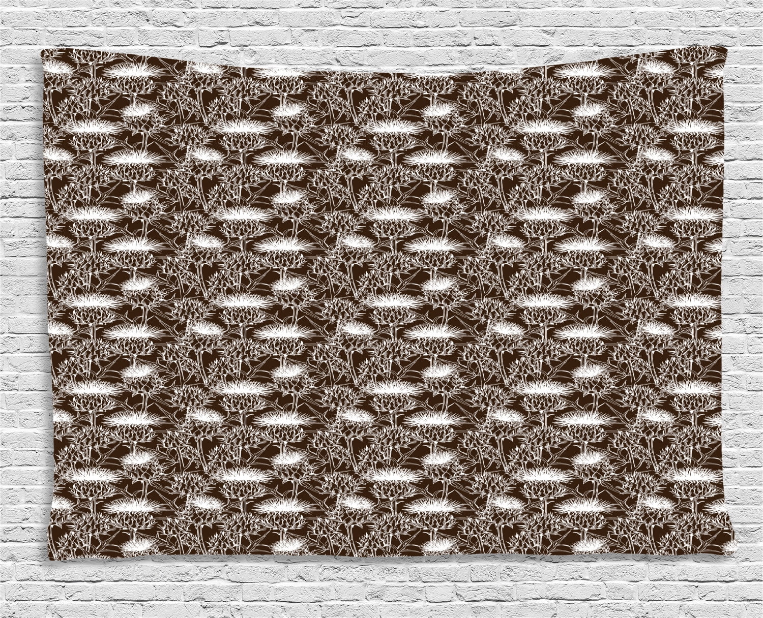 Thistle Tapestry, Monochrome Pattern of Scottish Thistle Motifs as ...