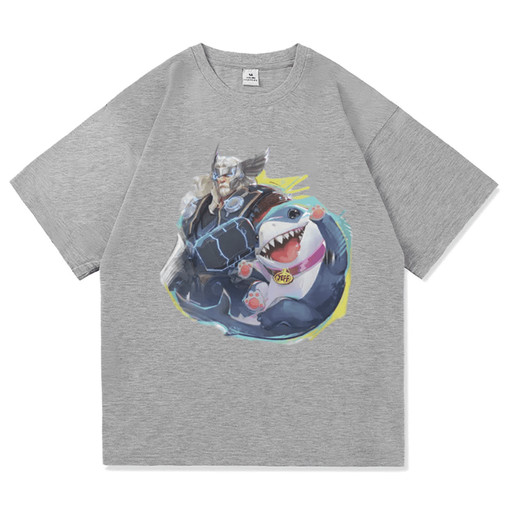 Tho.r and Jeff The Land Shark Unisex T-shirt, Marveel Shark Graphic Tee ...