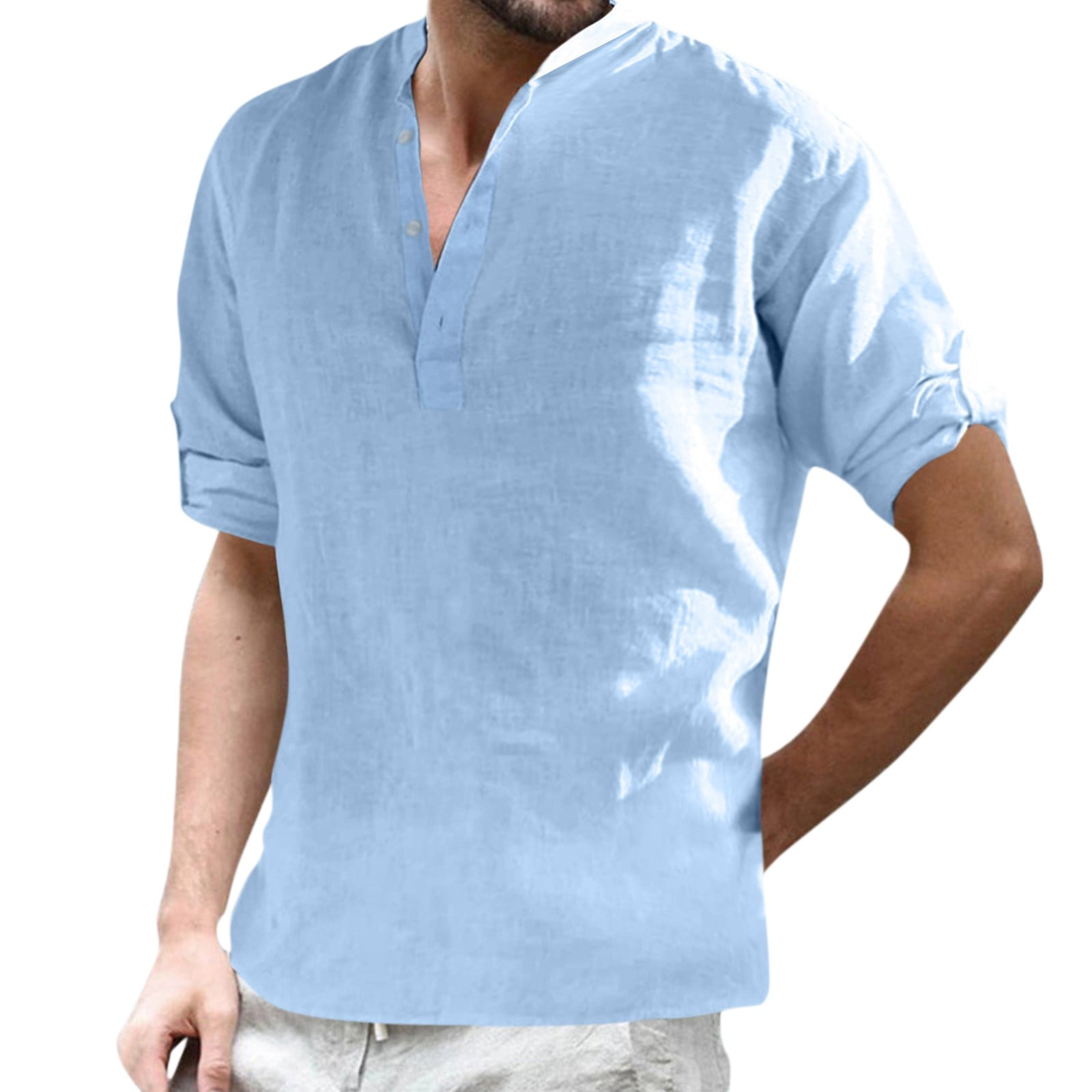 Thobe for Men Mens Hidden Button Dress Shirts Dress Shirts for Men Size ...
