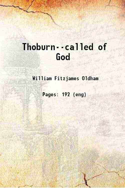 Thoburn--called of God 1918 - Walmart.com